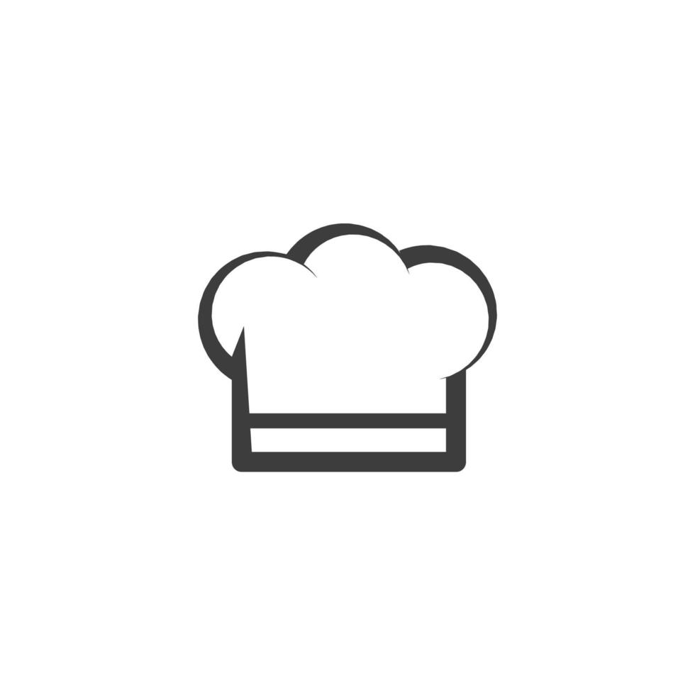 Vector sign of the Chef Hat symbol is isolated on a white background ...