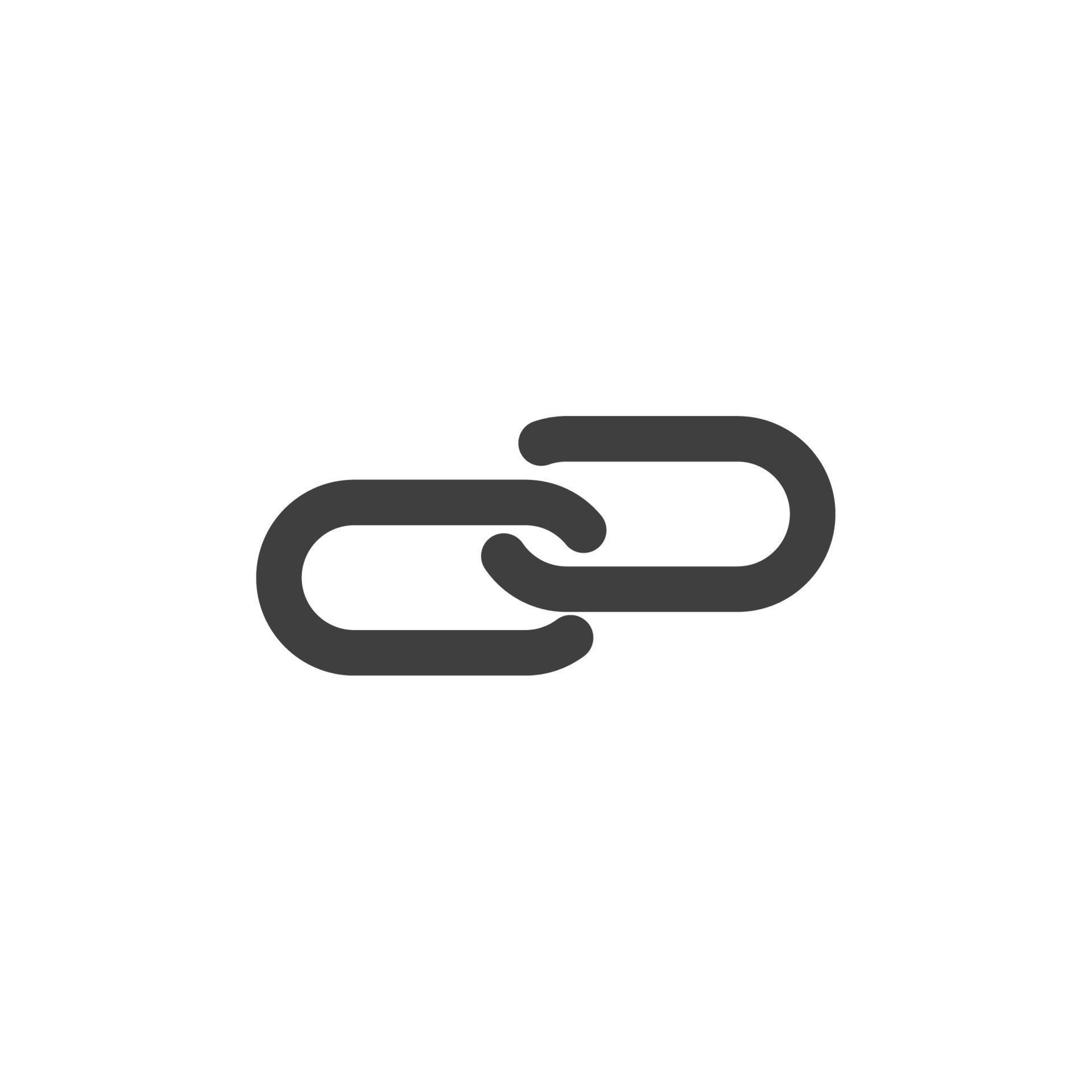 Vector sign of the link symbol is isolated on a white background. link icon color editable ...