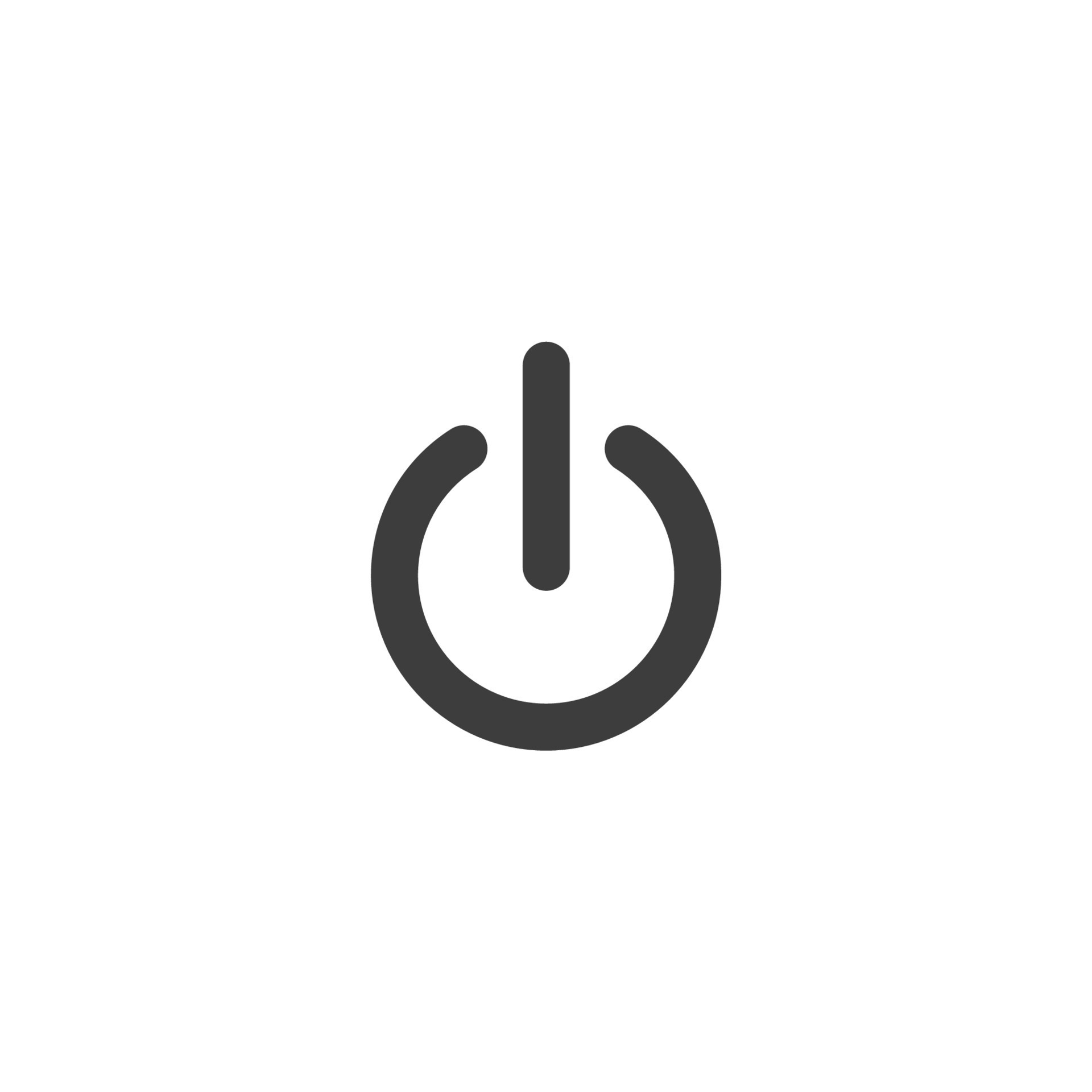 Vector sign of the power button symbol is isolated on a white ...