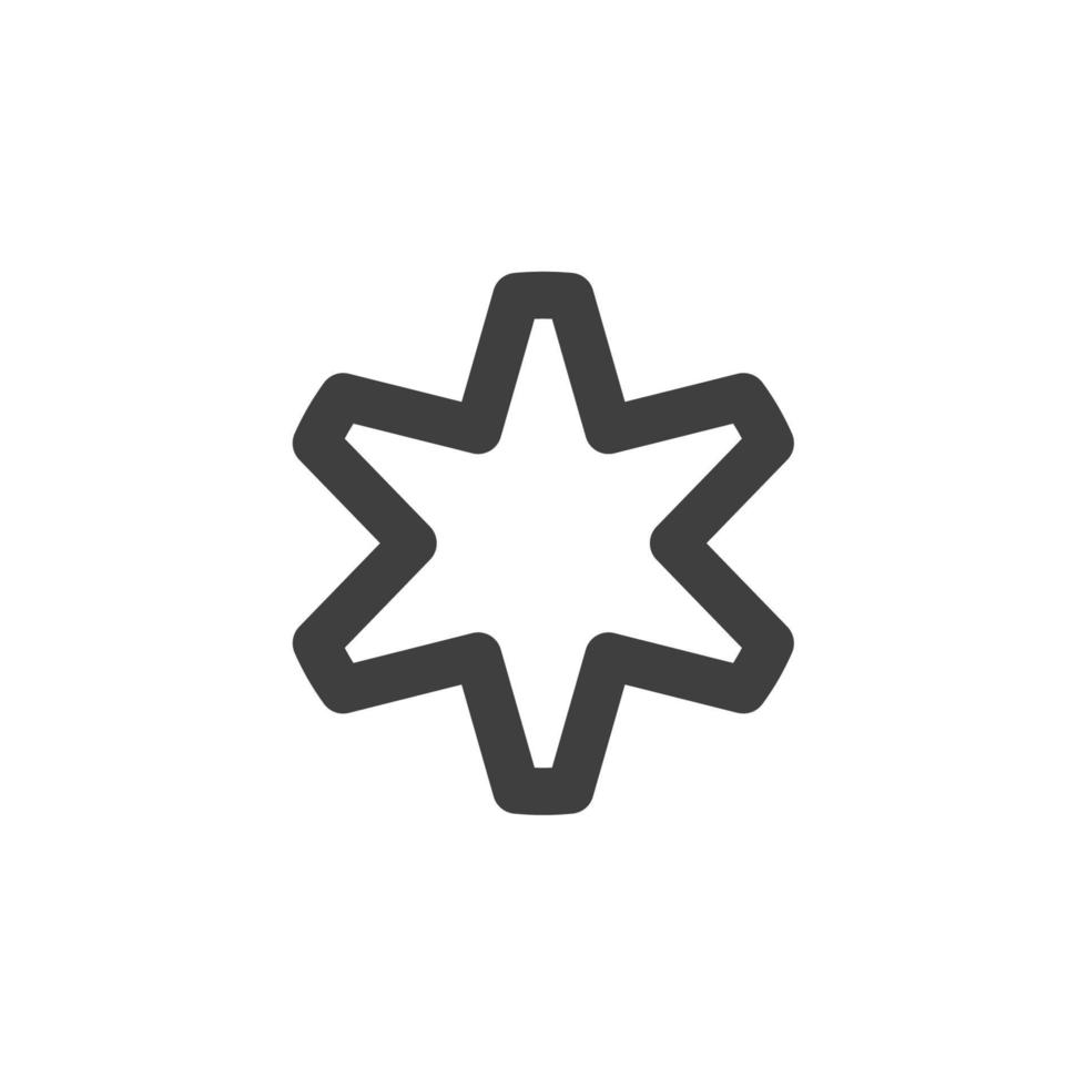Vector sign of the star symbol is isolated on a white background. star ...
