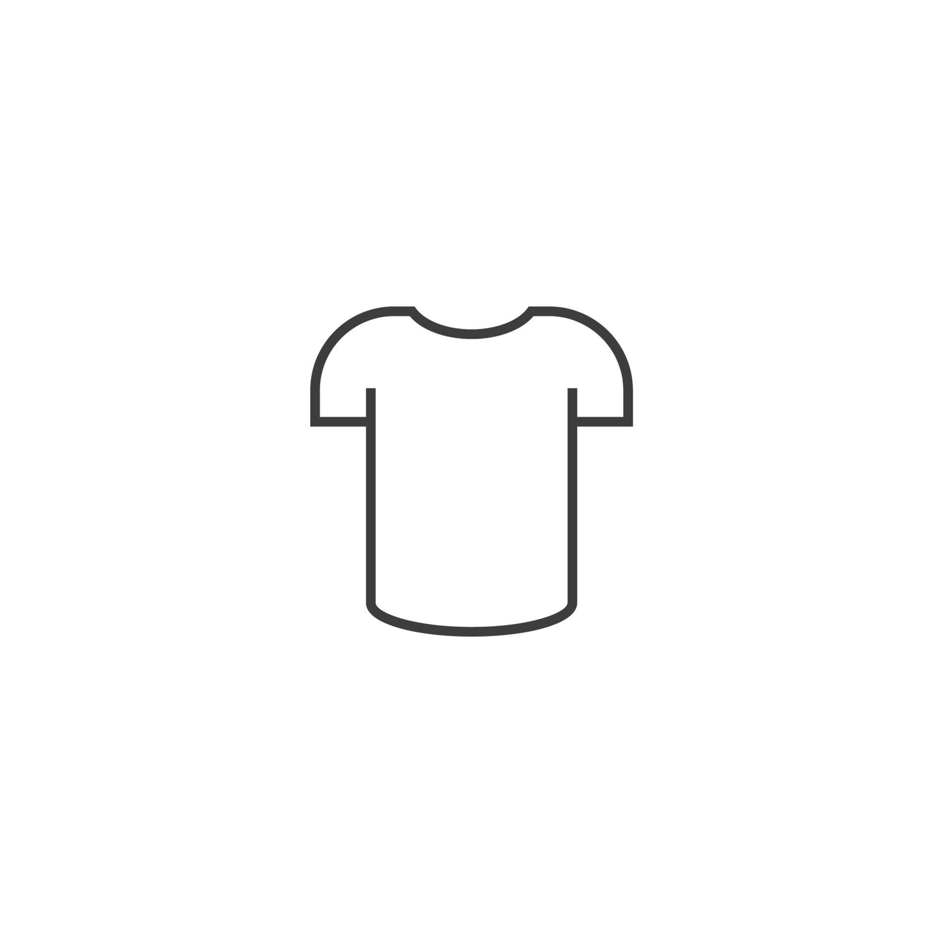 Vector sign of the t-shirt symbol is isolated on a white background. t-shirt icon color editable ...