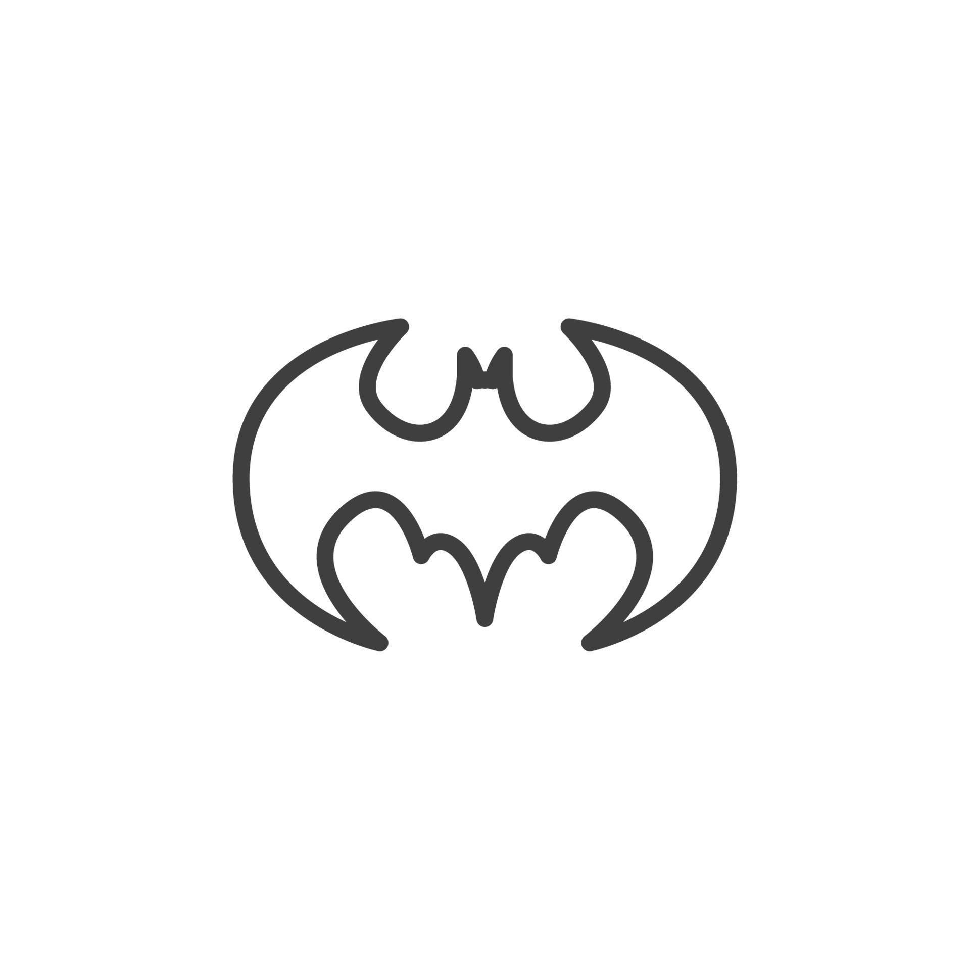 Vector sign of the bat symbol is isolated on a white background. bat ...