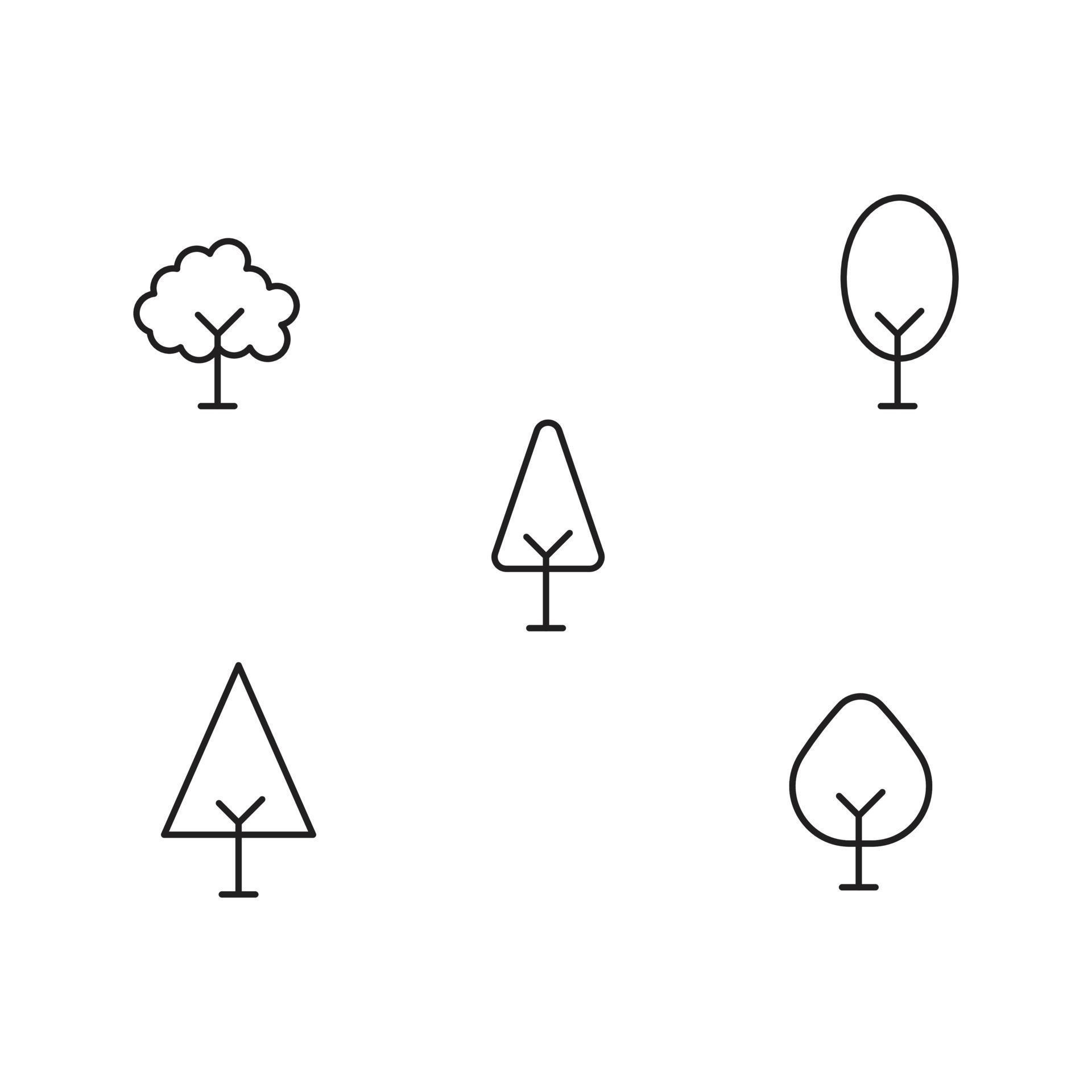 Tree vector UI Essential for website, symbol, icon 9689299 Vector Art ...