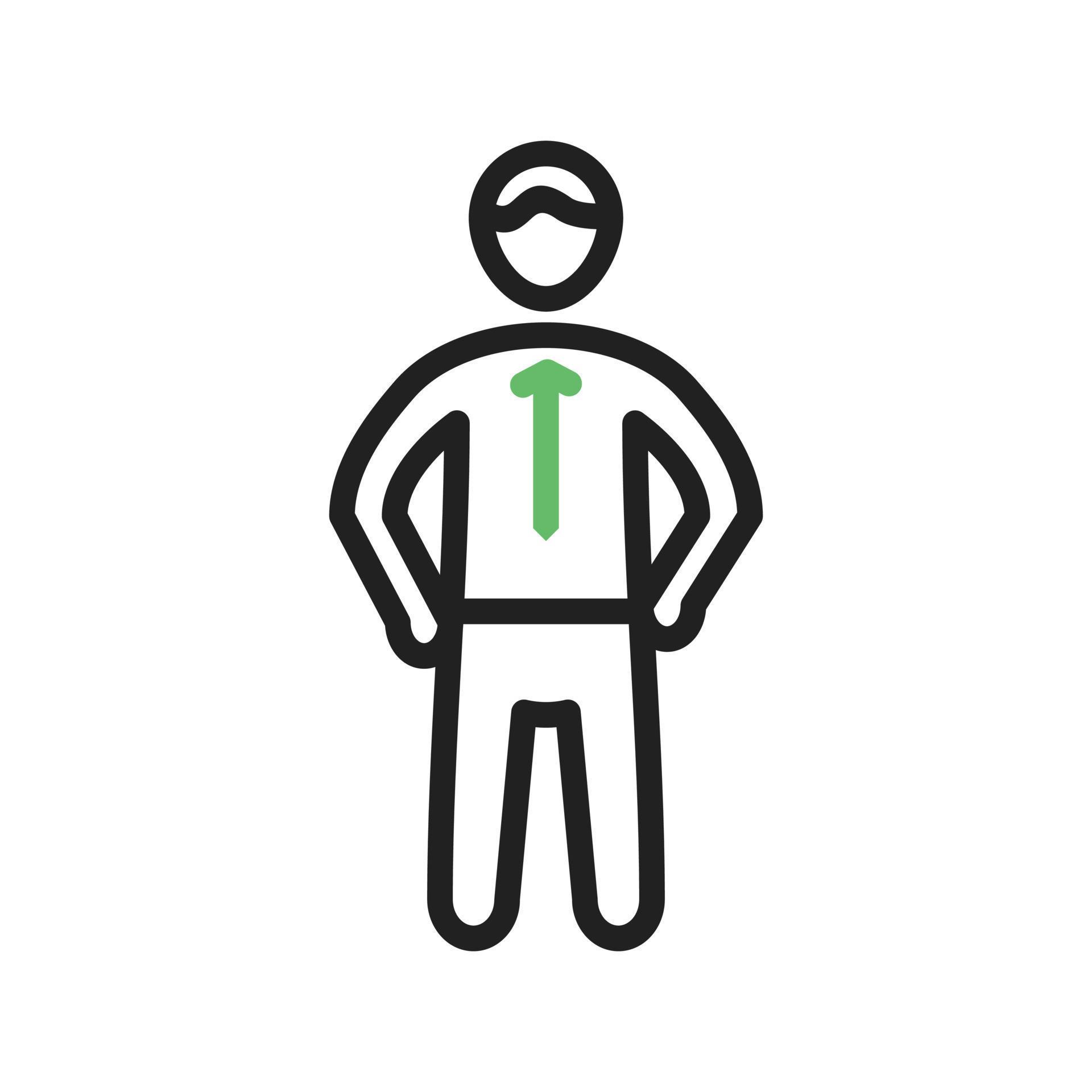 Self Confidence Line Green and Black Icon 9689759 Vector Art at Vecteezy