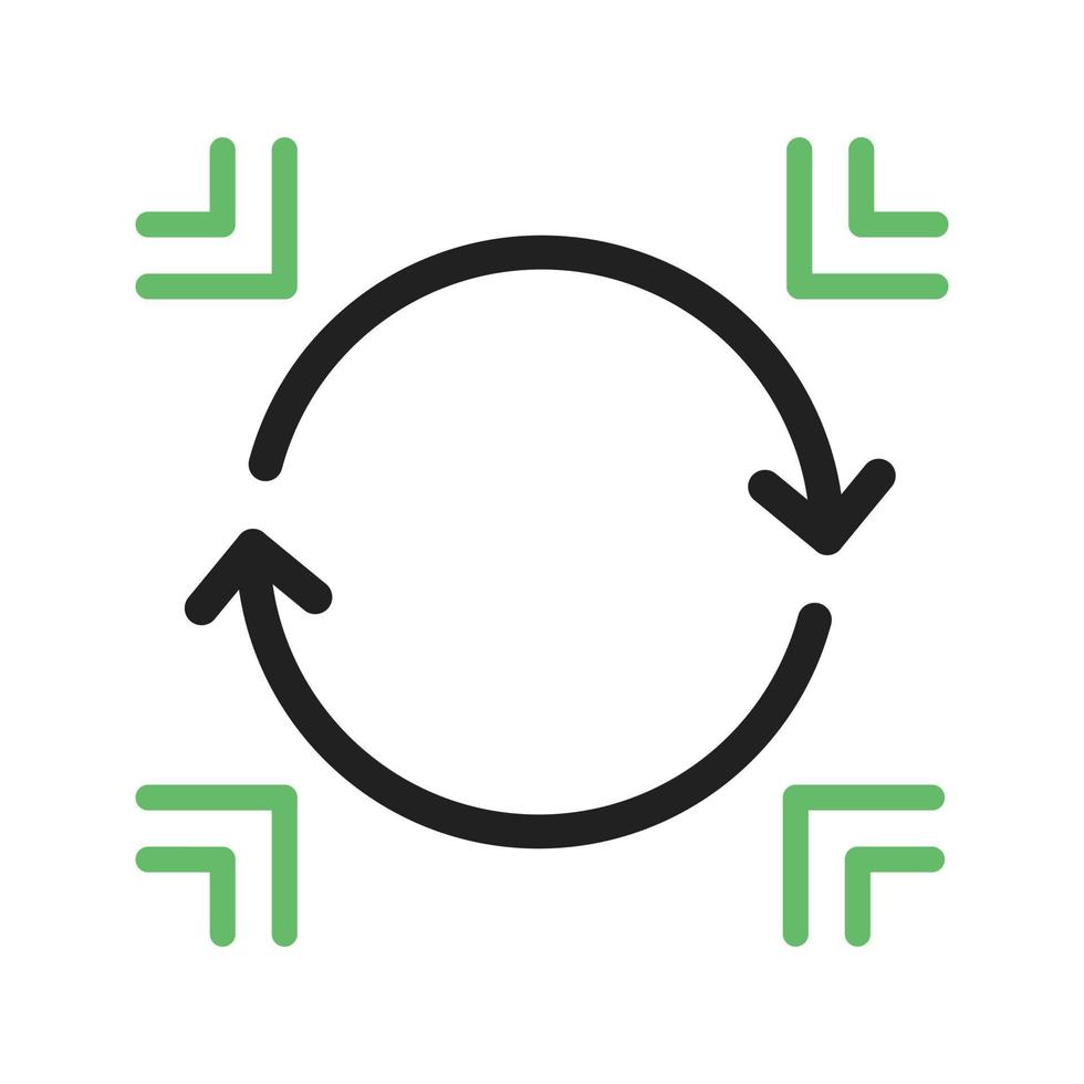 Data Synchronization Line Green And Black Icon 9691528 Vector Art At
