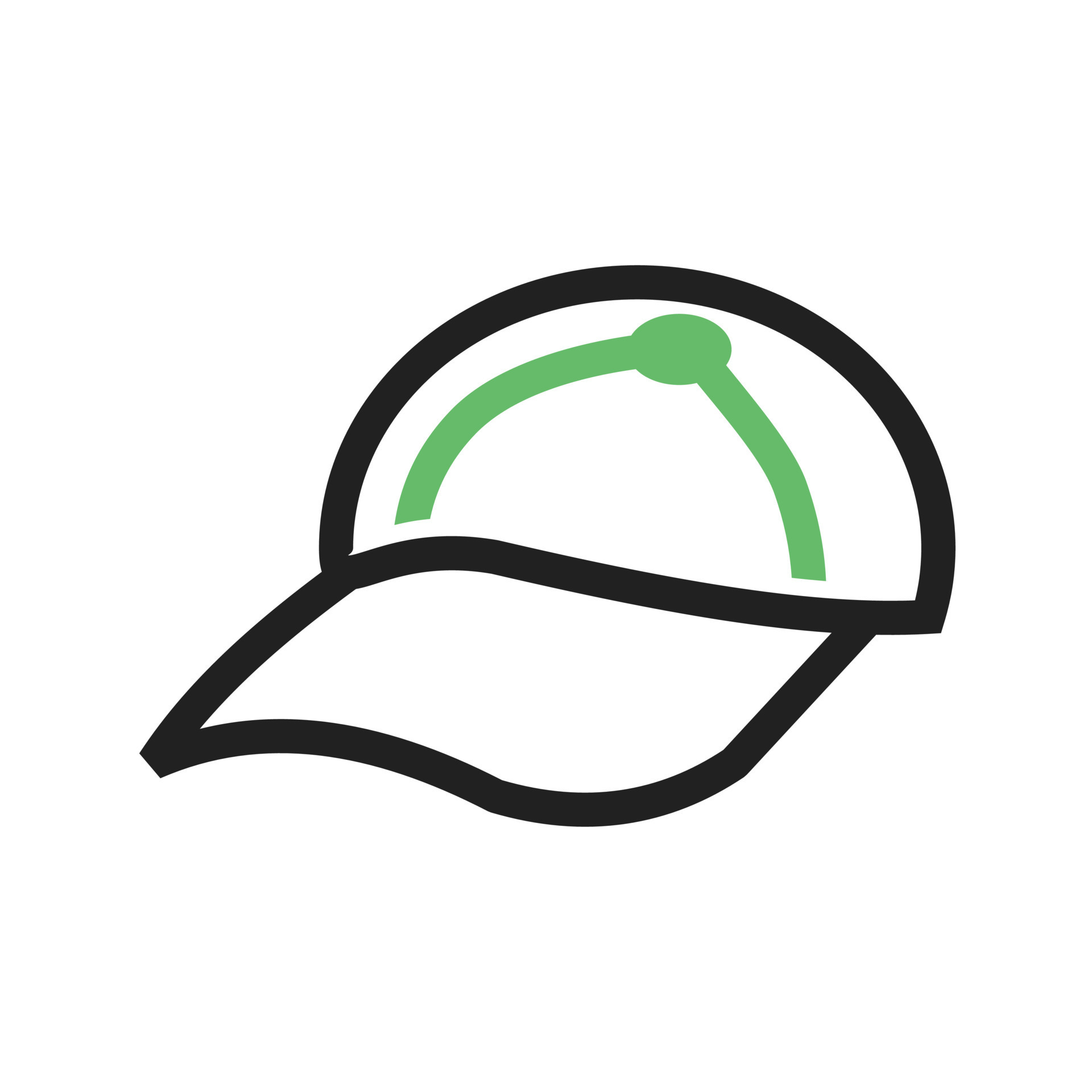 Summer Cap Line Green and Black Icon 9692547 Vector Art at Vecteezy