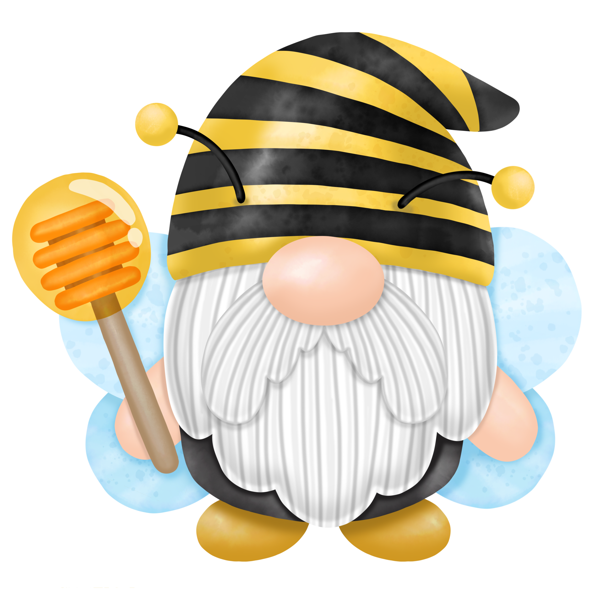 Gnomes Honey Bee watercolor Clipart 9693895 PNG