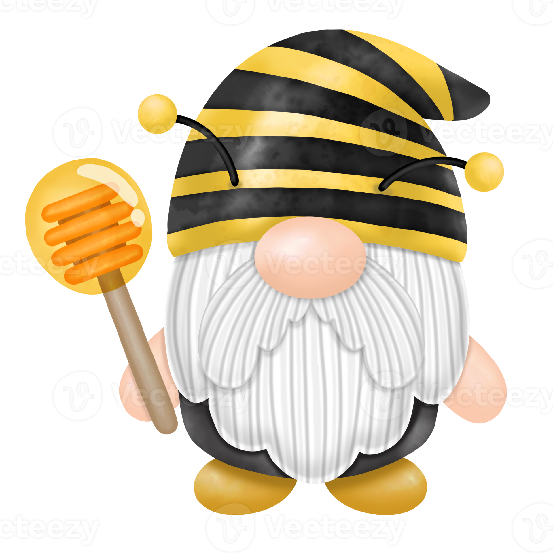 Gnomes Honey Bee watercolor Clipart 9693899 PNG