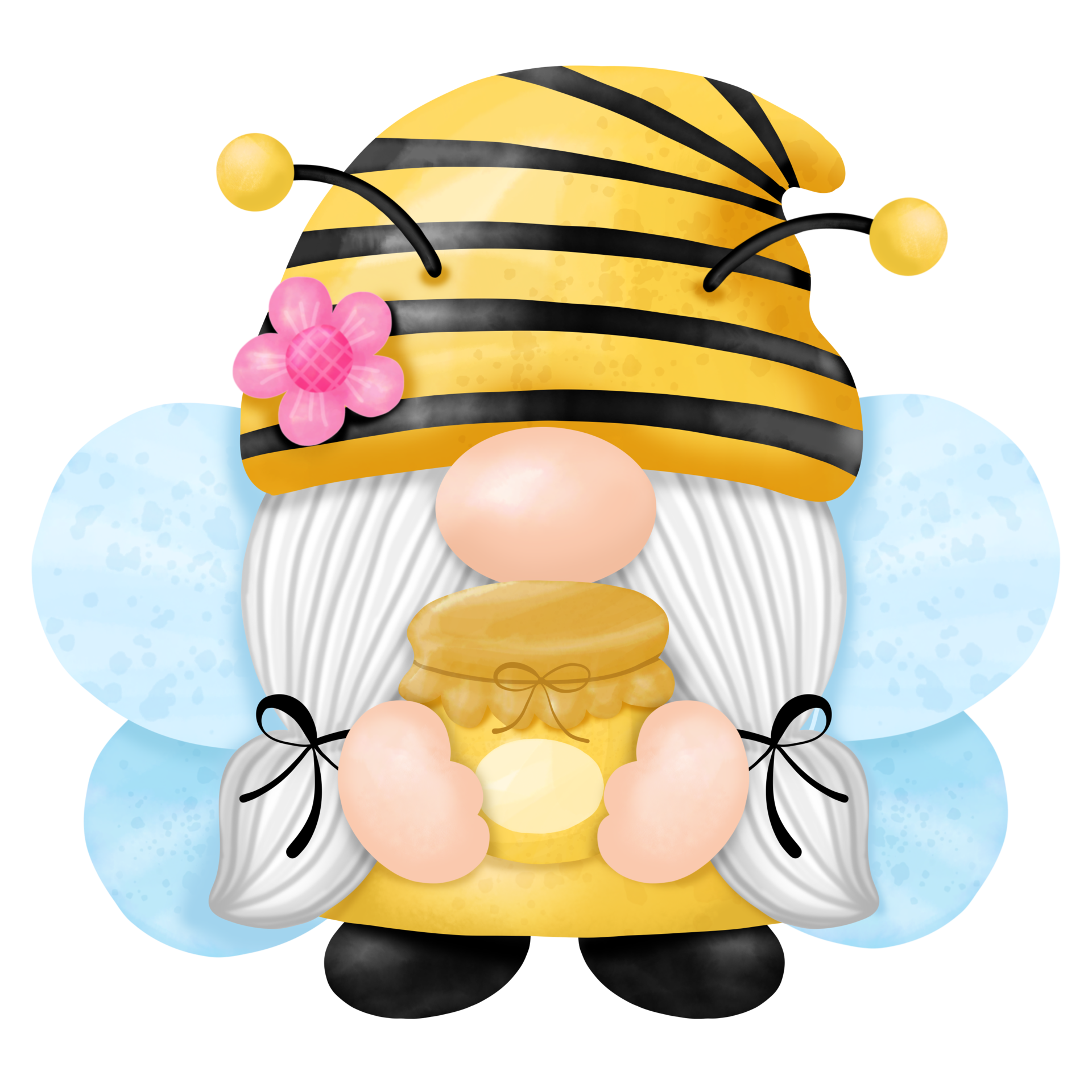 Gnomes Honey Bee watercolor Clipart 9693901 PNG