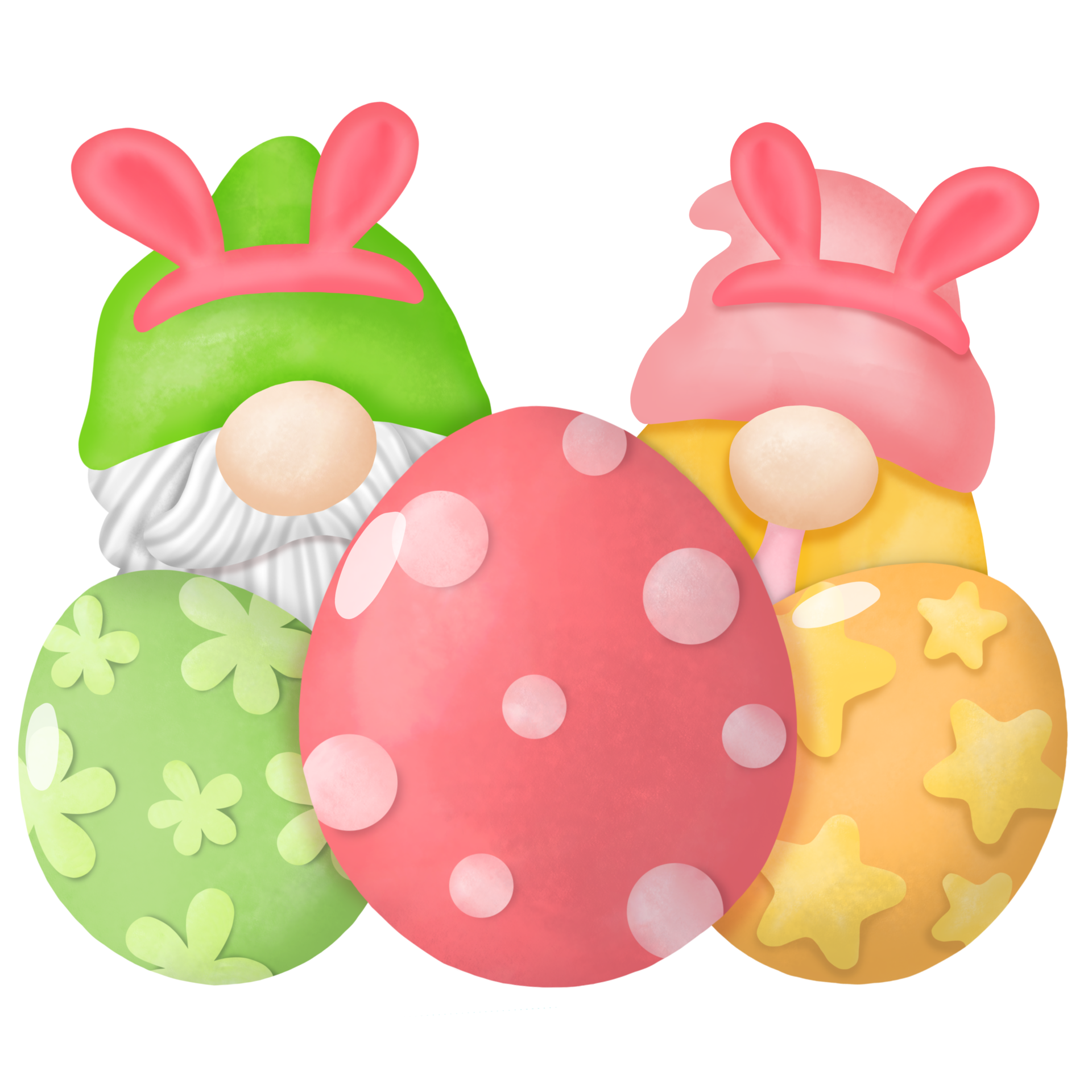 Gnomes Easter Watercolor clipart 9693932 PNG