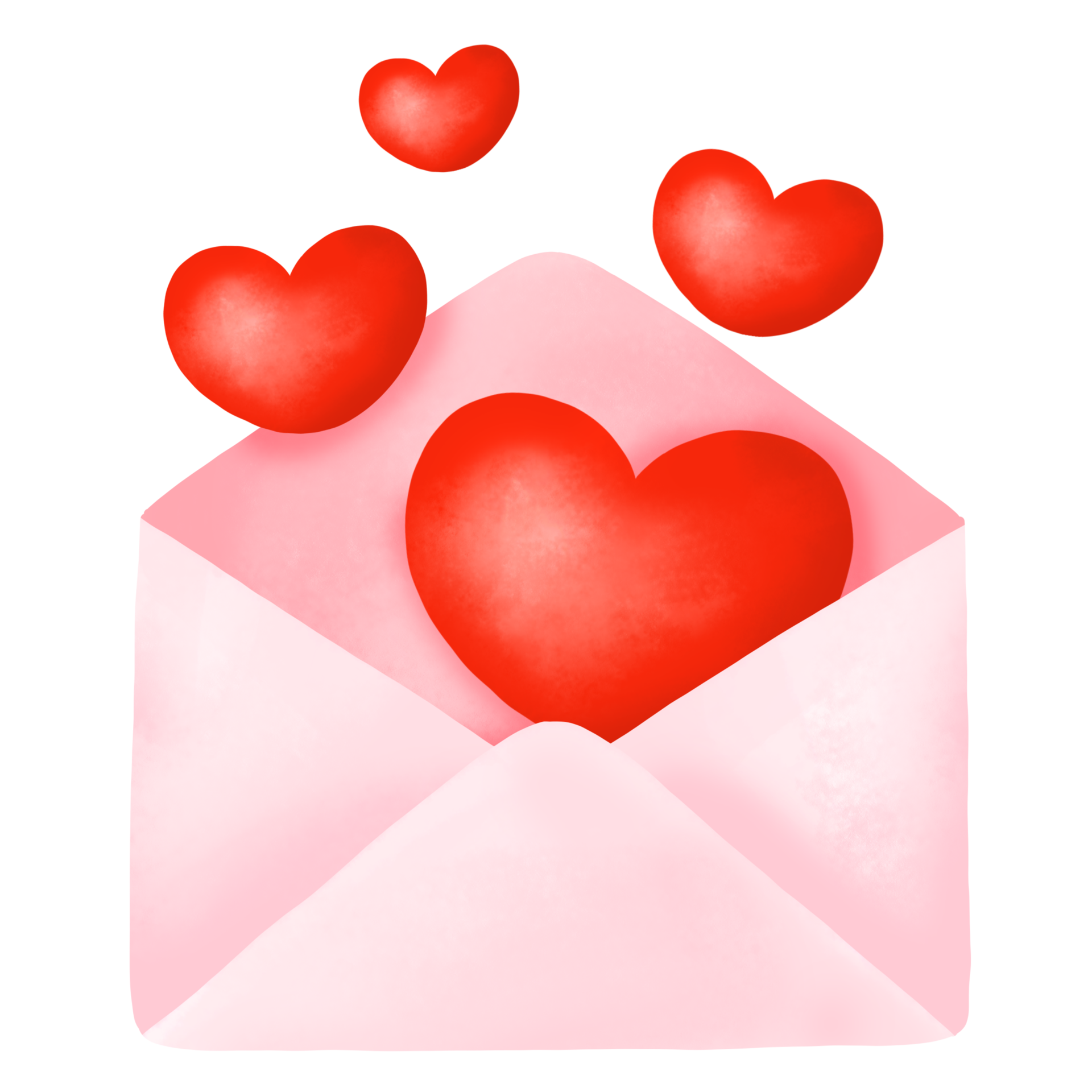 Watercolor Valentine's day Clipart, Heart Love, Digital painting ...