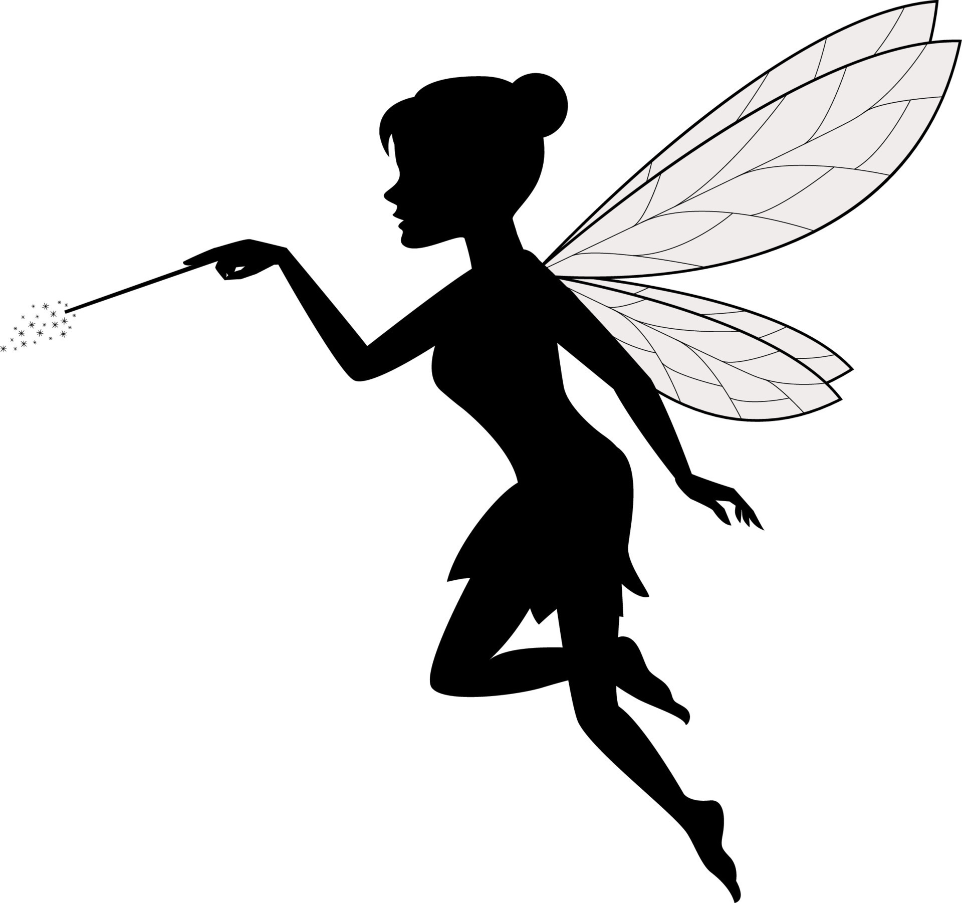 Tinkerbell With Wand Clip Art