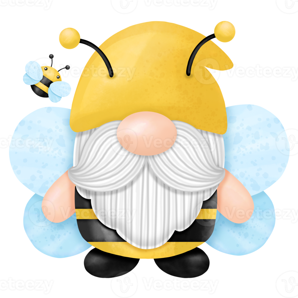 Gnomes Honey Bee watercolor Clipart 9694113 PNG