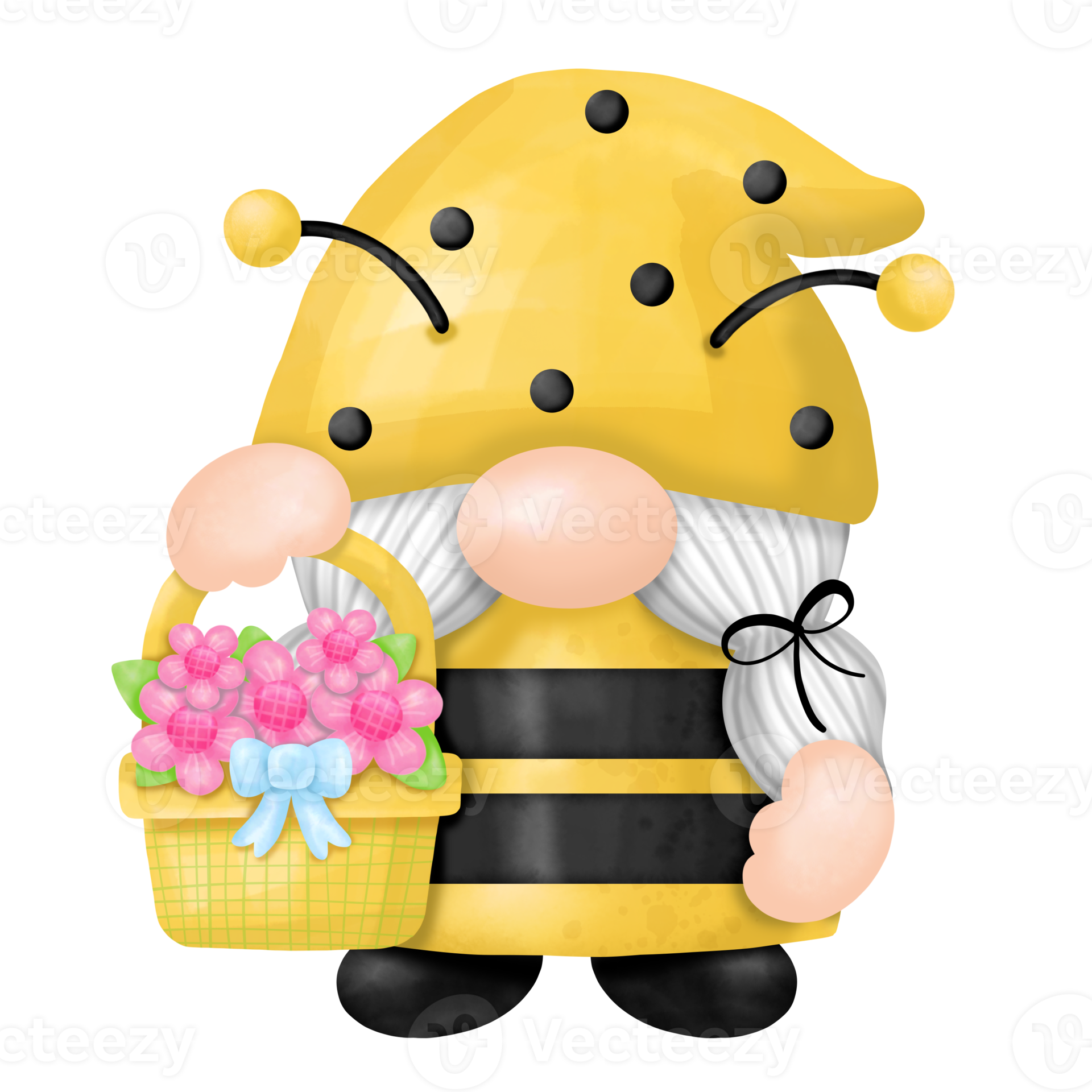 Gnomes Honey Bee watercolor Clipart 9694115 PNG