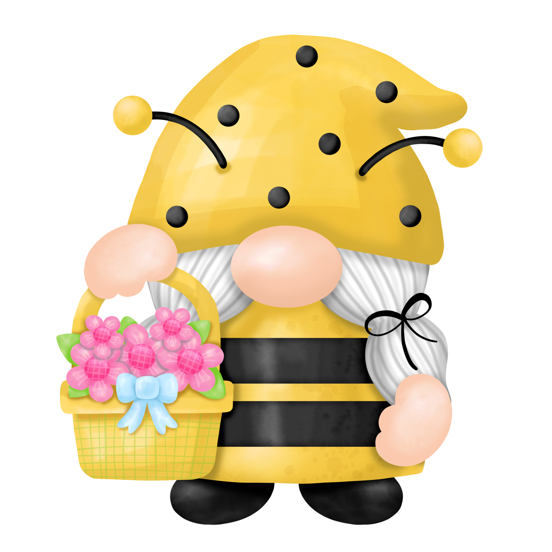 Gnomes Honey Bee watercolor Clipart 9694115 PNG