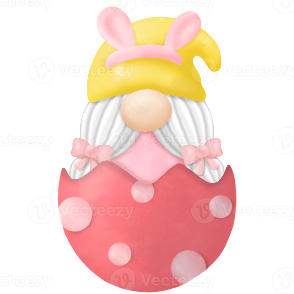 Gnomes Easter Watercolor clipart 9694133 PNG