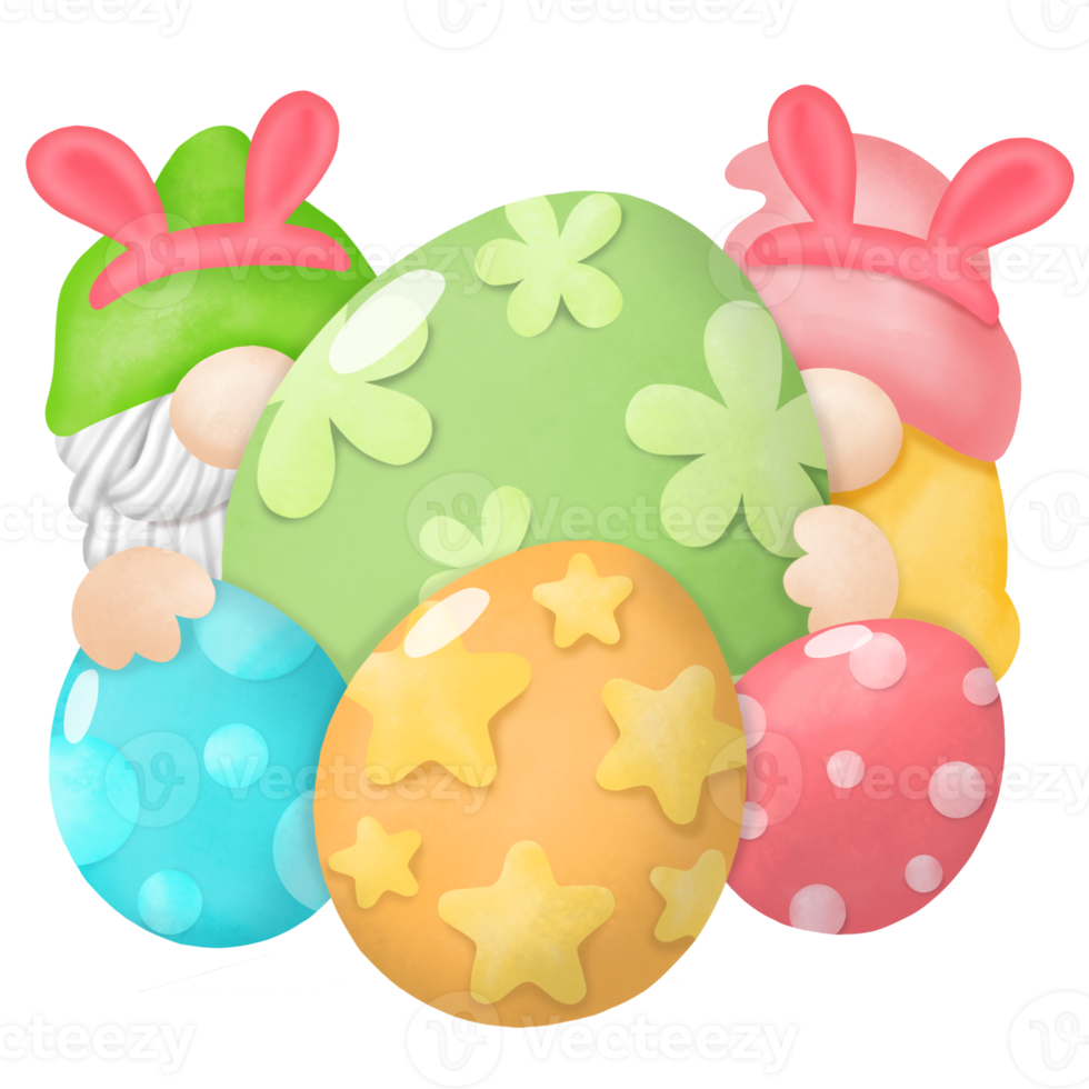 Gnomes Easter Watercolor Clipart 9694139 Png