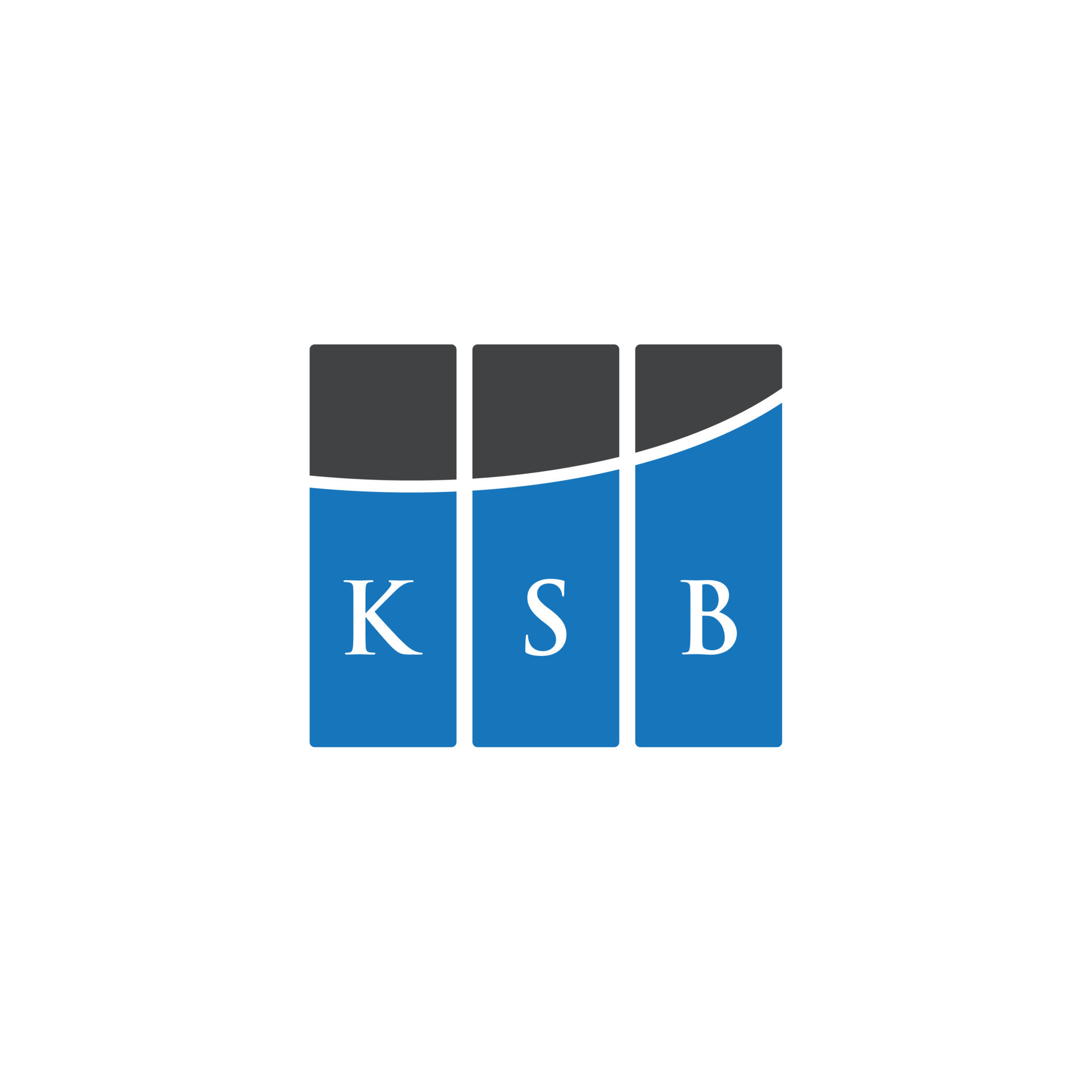 KSB letter logo design on WHITE background. KSB creative initials letter logo concept. KSB ...
