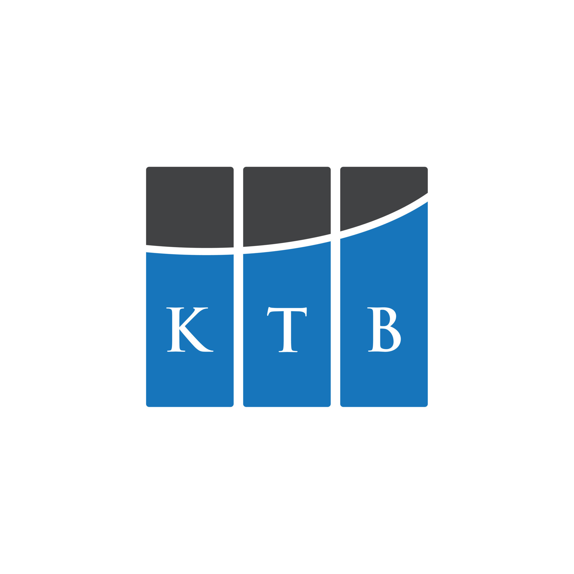KTB letter logo design on WHITE background. KTB creative initials letter logo concept. KTB ...