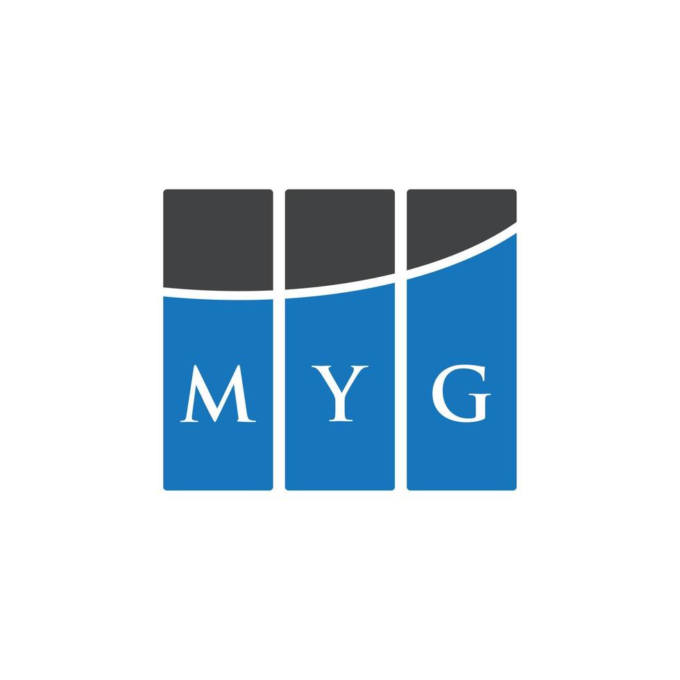 diseño del logotipo de la letra myg sobre fondo blanco. concepto de logotipo de letra de ...