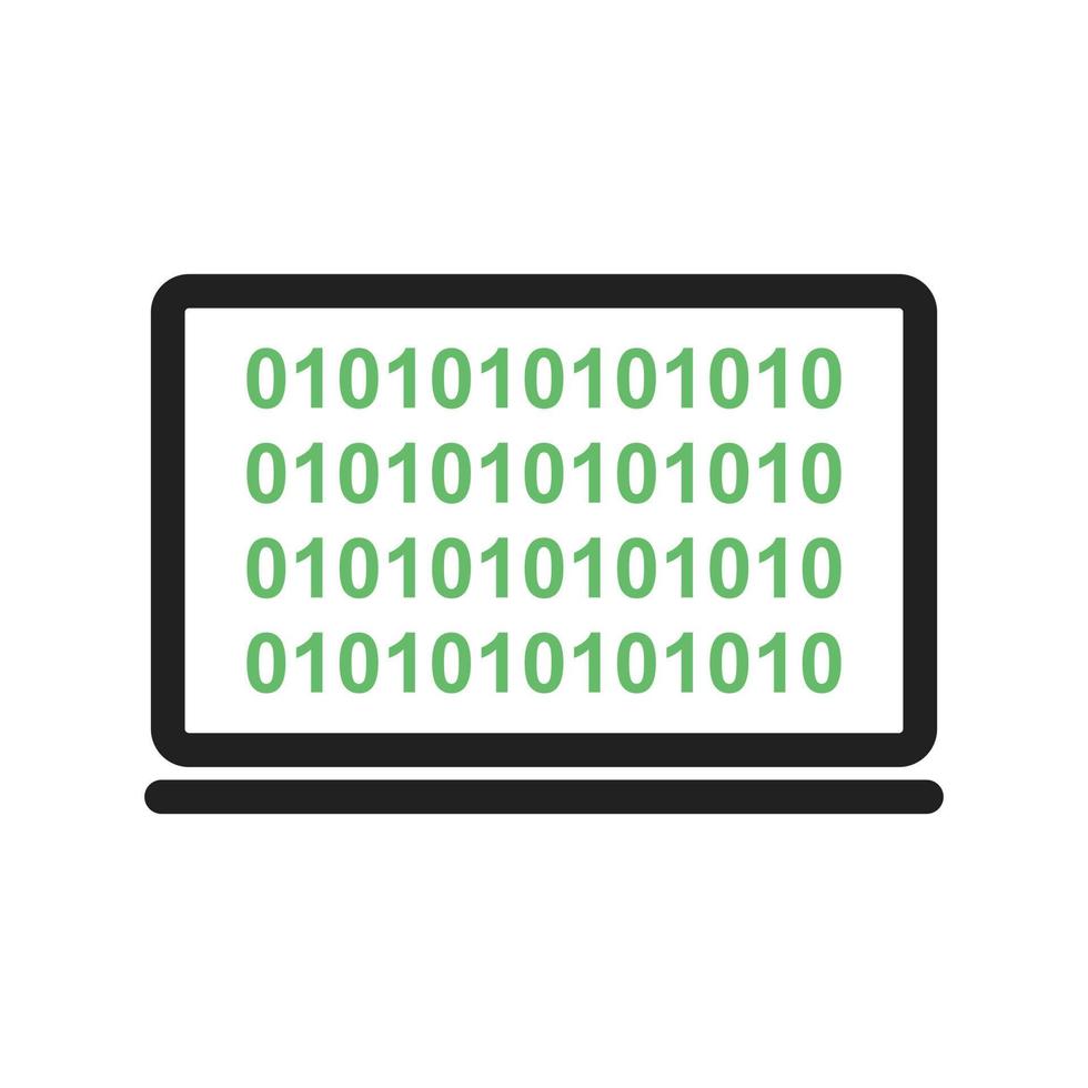 Computer Binary Code Line Green And Black Icon 9696738 Vector Art At Vecteezy