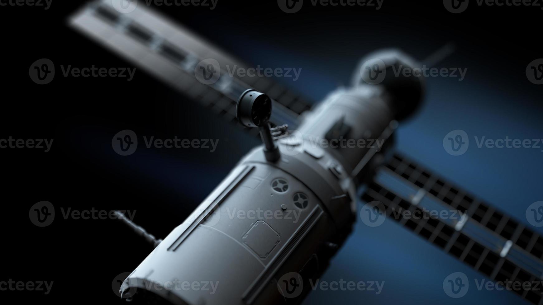 Global Satellite System Communication Satellite Flies In Space Space