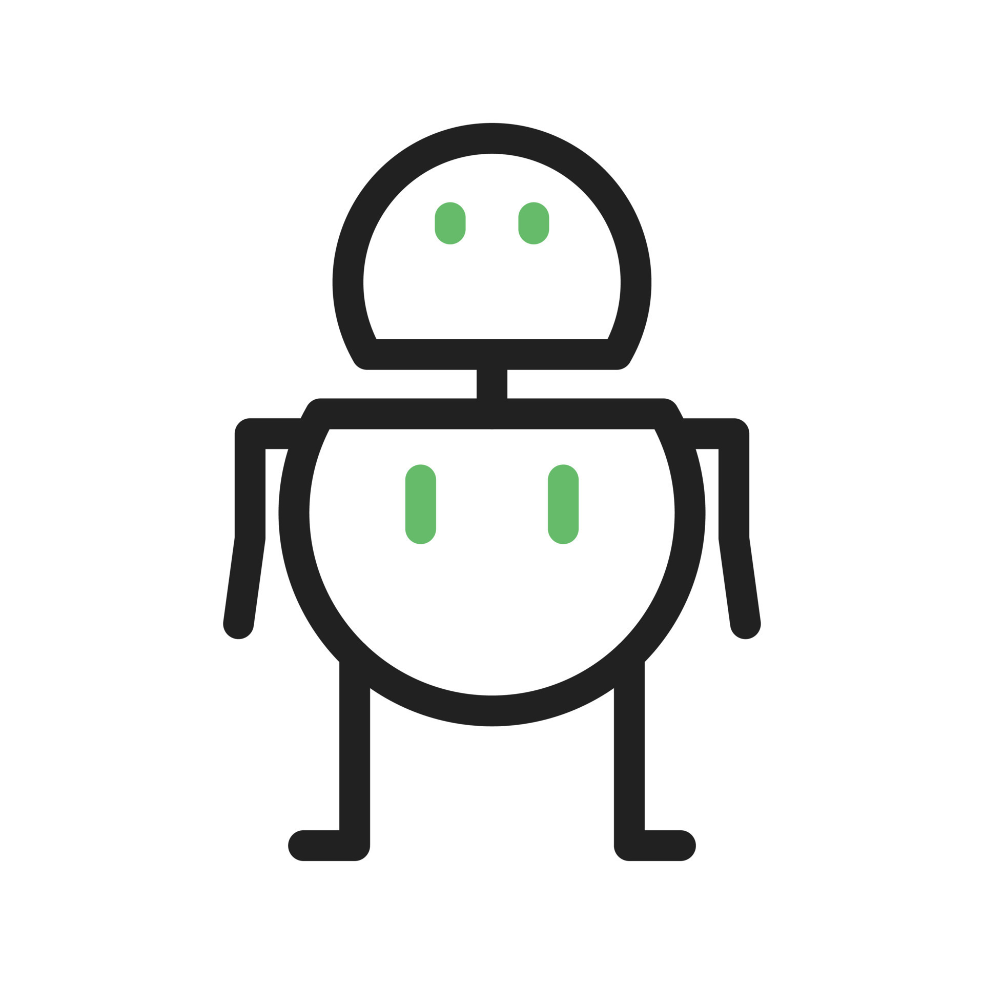 Robot Line Green and Black Icon 9696956 Vector Art at Vecteezy