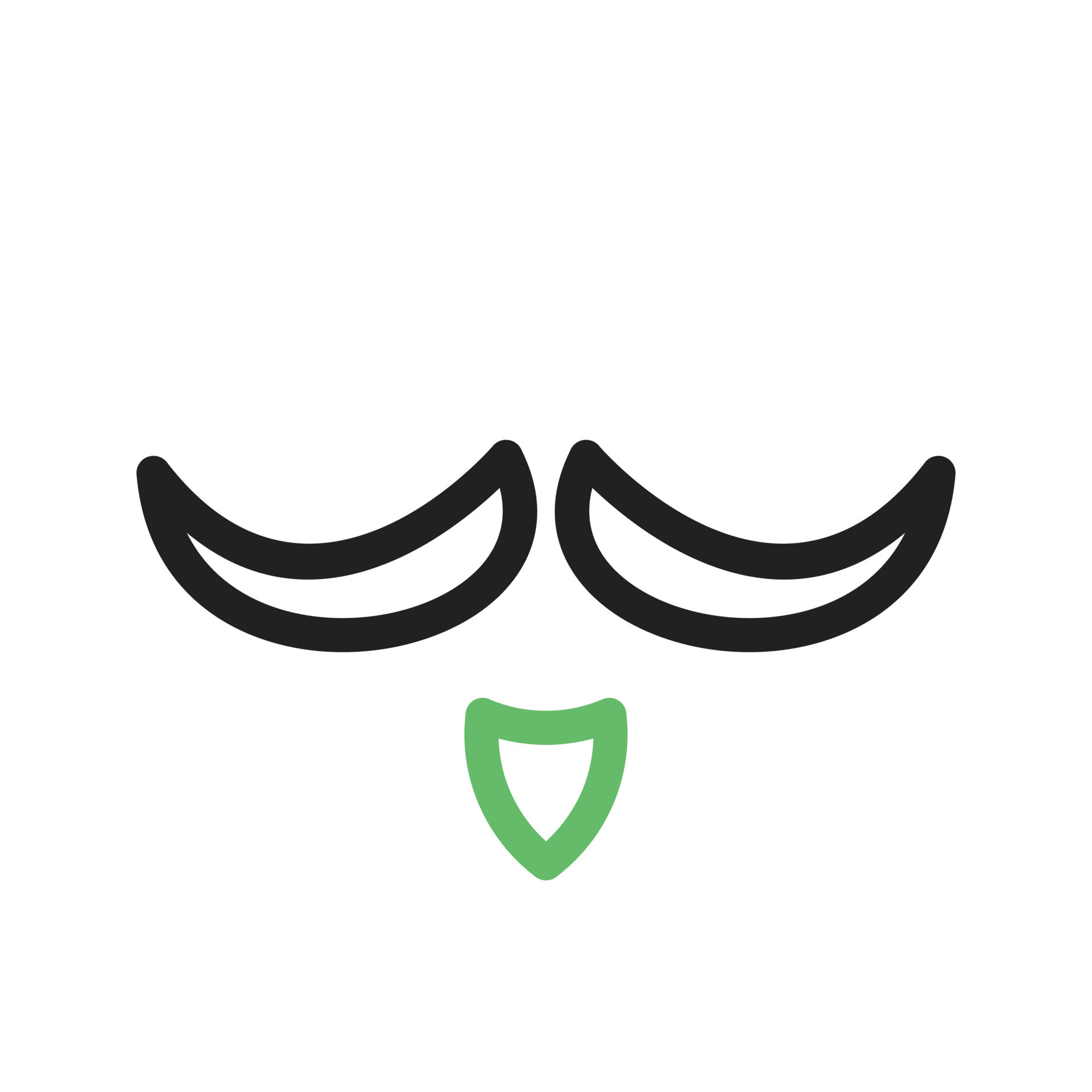 Moustache Line Green And Black Icon 9697716 Vector Art At Vecteezy