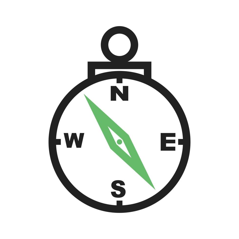 Compass Line Green And Black Icon 9698066 Vector Art At Vecteezy