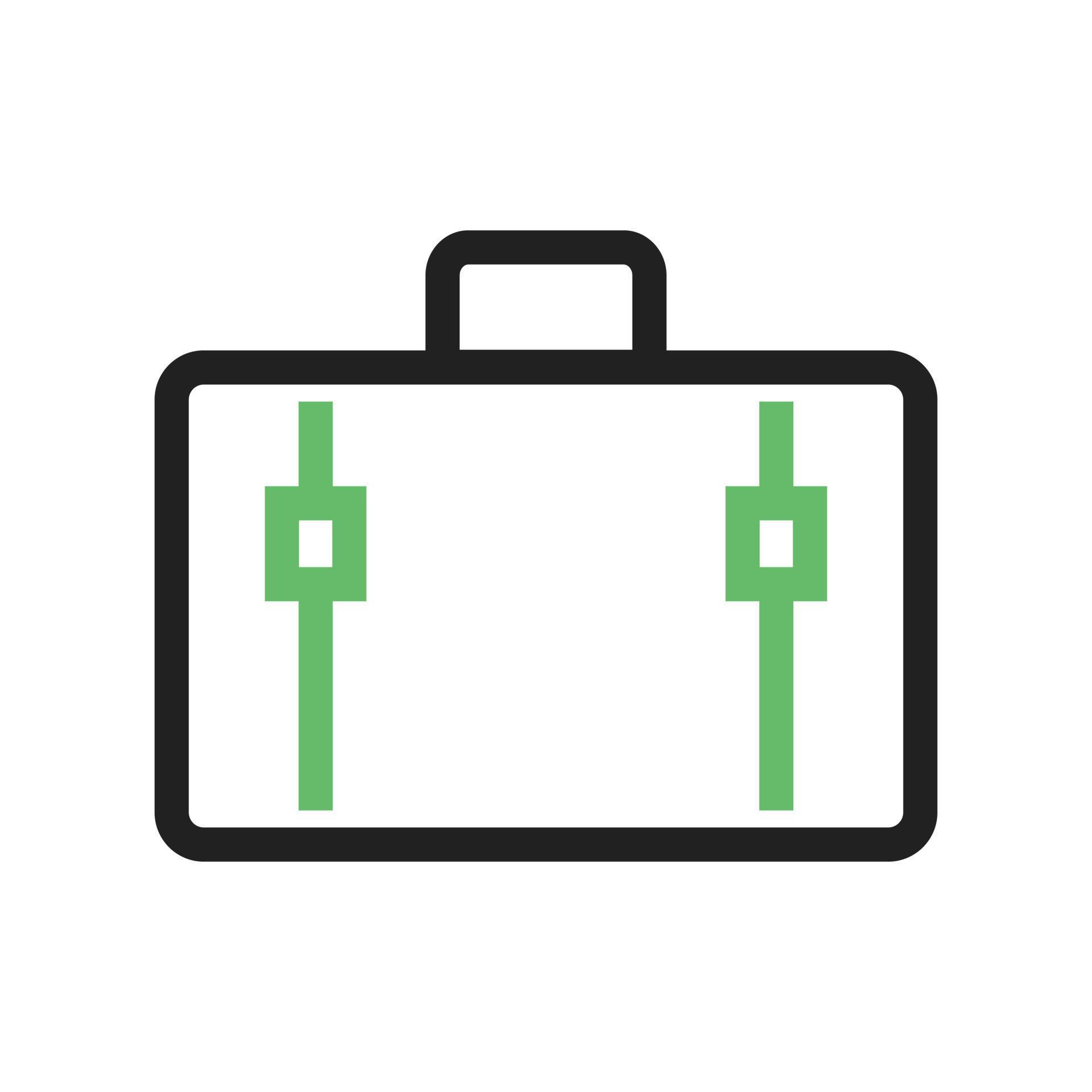 Briefcase II Line Green and Black Icon 9698351 Vector Art at Vecteezy