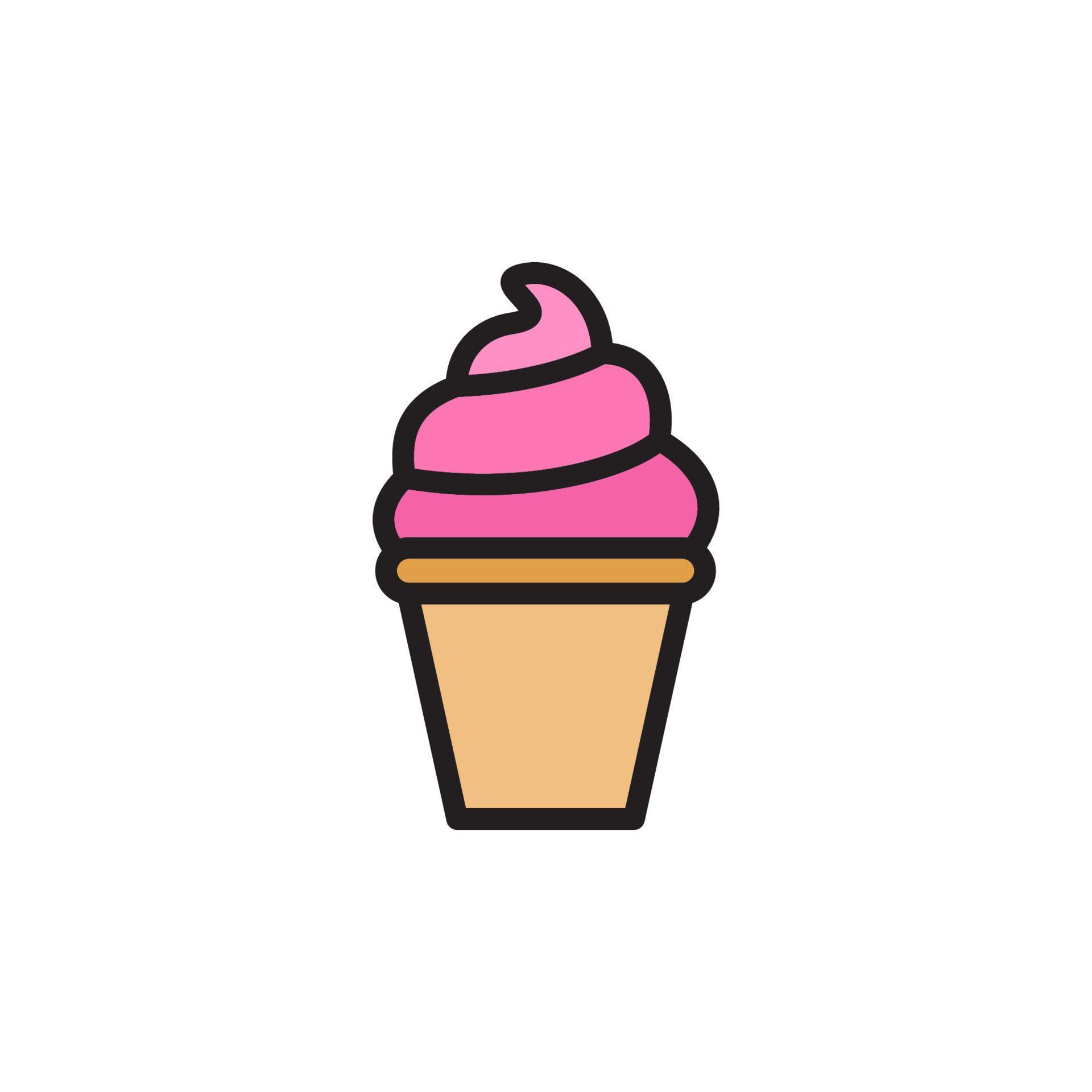 Ice Cream Ice Cone Icon Eps 10 9699050 Vector Art At Vecteezy