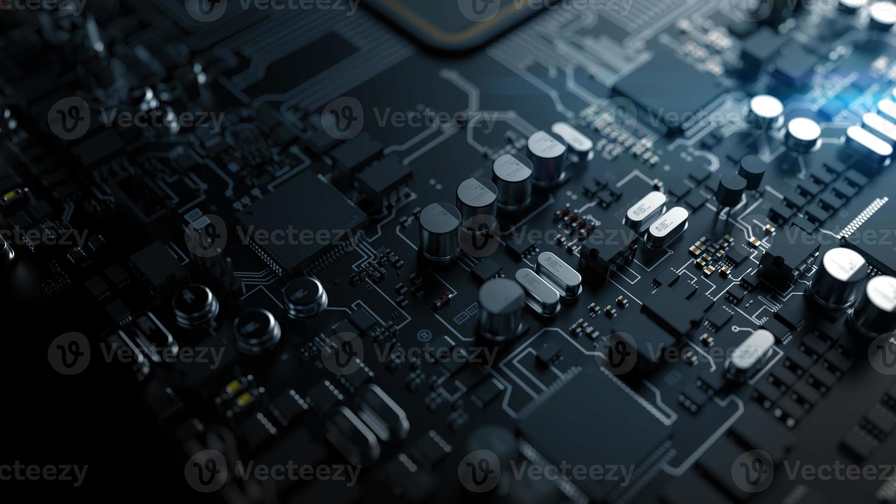 A Fragment Of Computer Hardware Components Powerful Cpu On A Chip