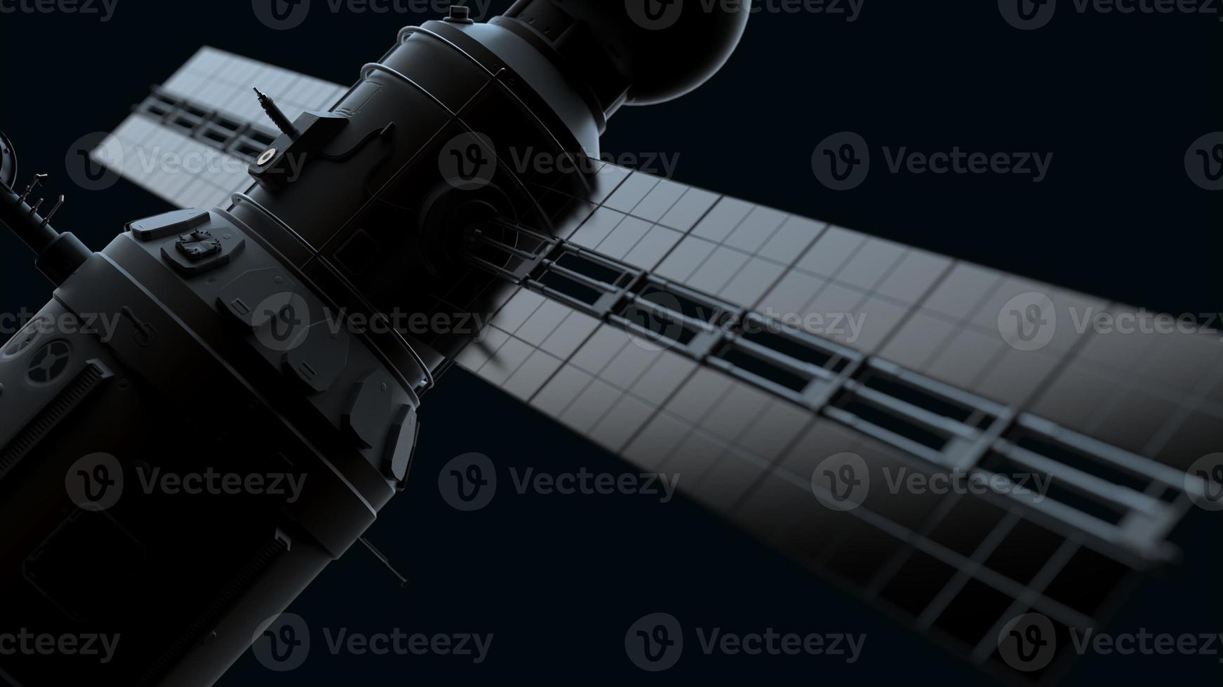 Global Satellite System Communication Satellite Flies In Space Space