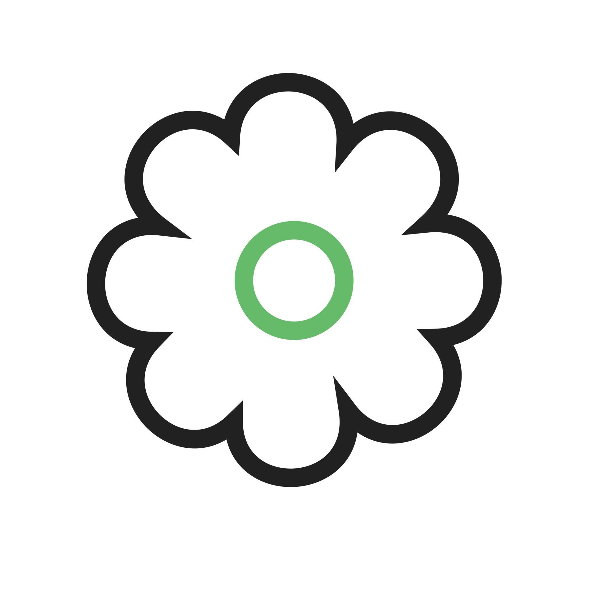 Flower Line Green and Black Icon 9701588 Vector Art at Vecteezy