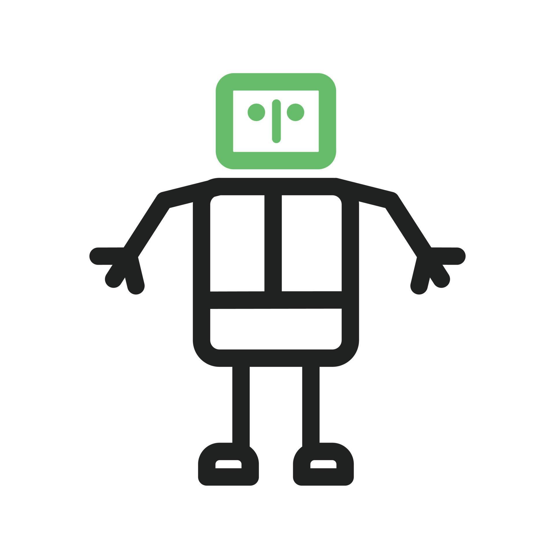 Robot Line Green and Black Icon 9701753 Vector Art at Vecteezy