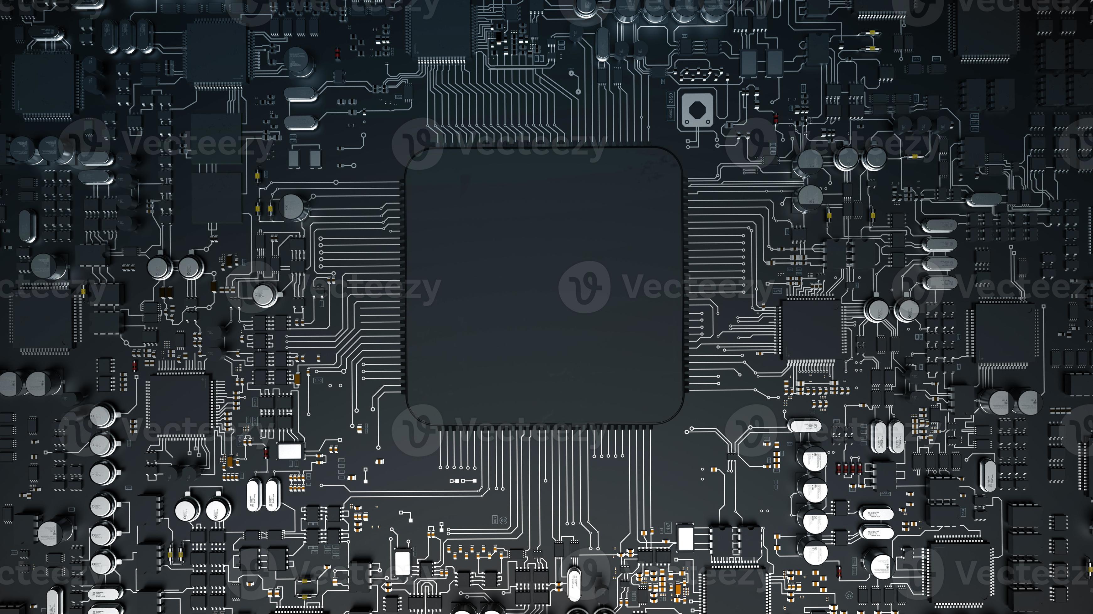 A Fragment Of Computer Hardware Components Powerful Cpu On A Chip