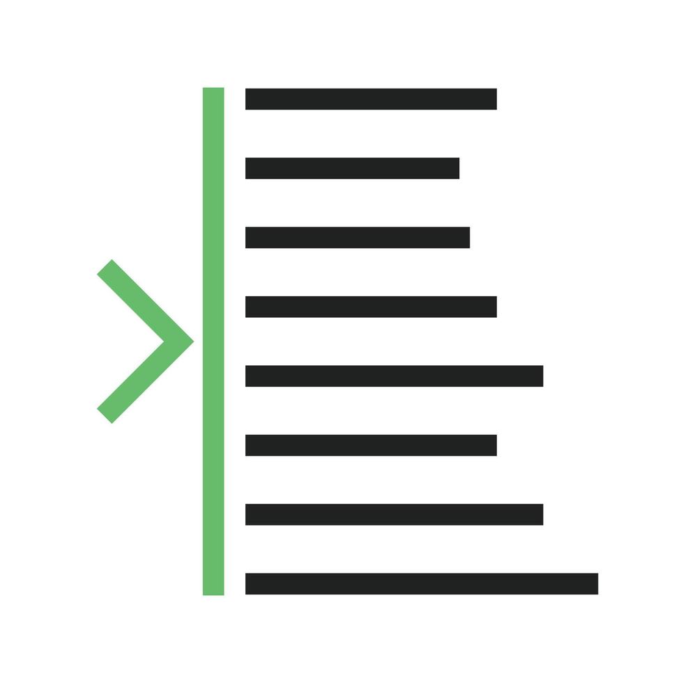 Indent Left Line Green And Black Icon 9702371 Vector Art At Vecteezy