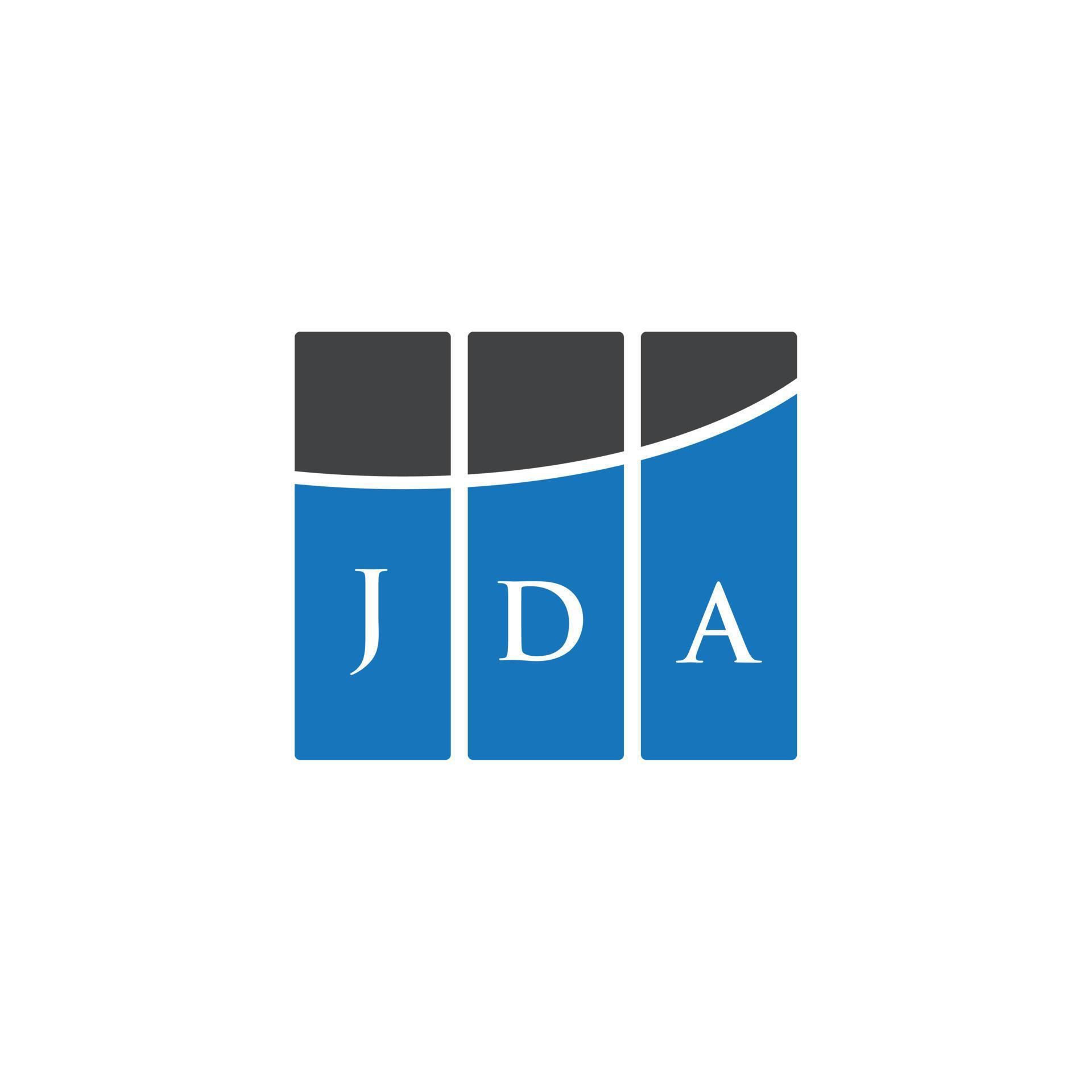 jda letter design.jda carta logo diseño sobre fondo blanco. concepto de logotipo de letra de ...