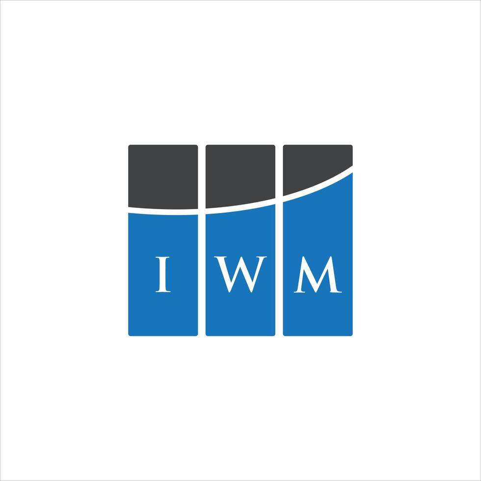 IWM letter logo design on WHITE background. IWM creative initials ...
