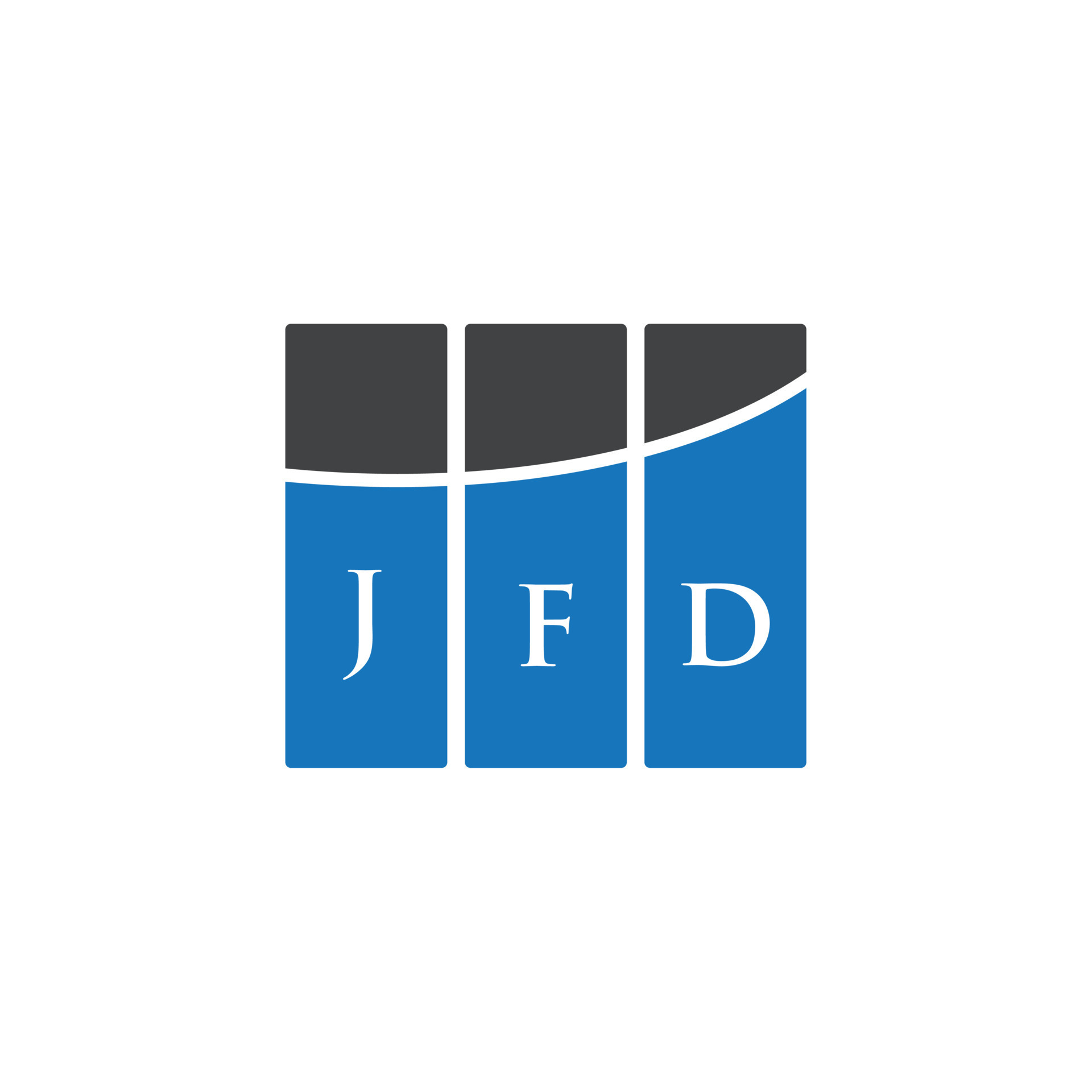 . jfd letter design.jfd letter logo design sobre fondo blanco. concepto de logotipo de letra de ...