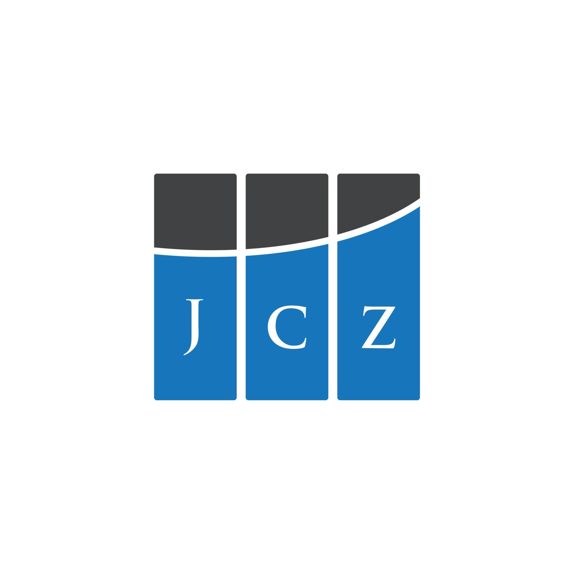 diseño de logotipo de letra jcz sobre fondo blanco. concepto de logotipo de letra de iniciales ...