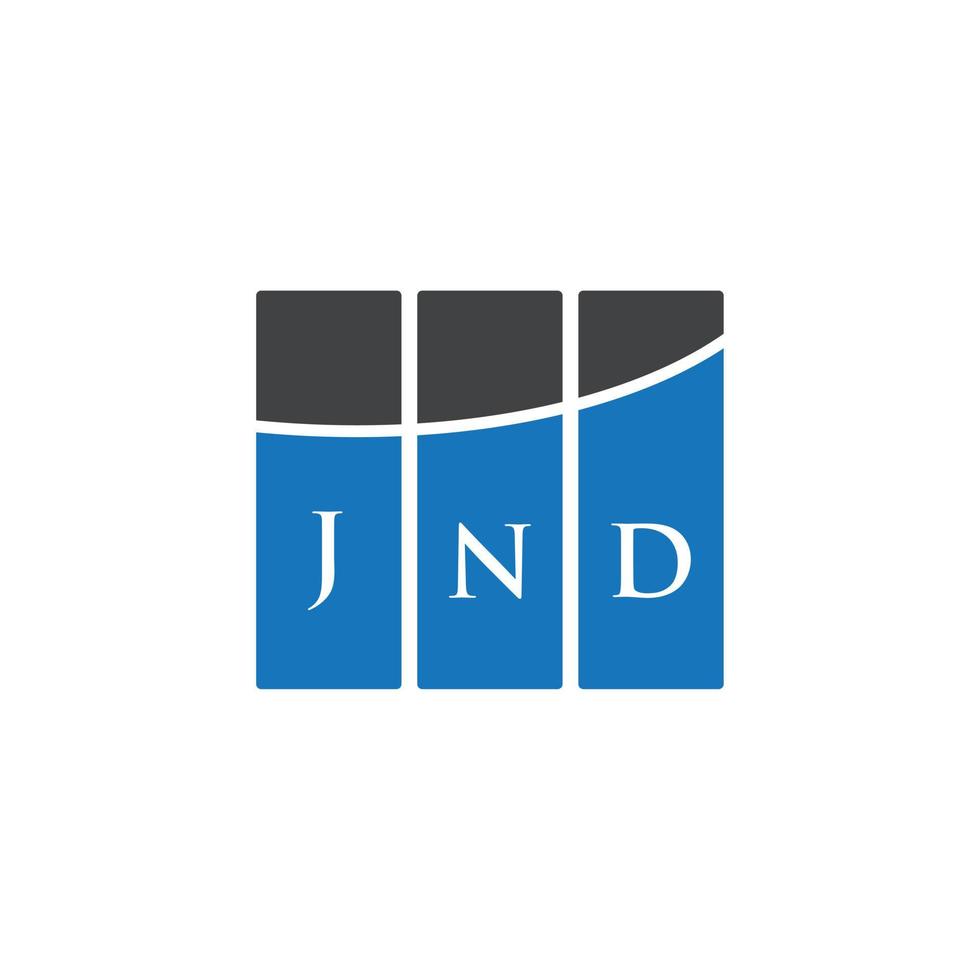 JND letter logo design on WHITE background. JND creative initials letter logo concept. JND ...