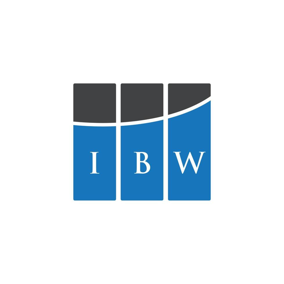 diseño de logotipo de letra ibw sobre fondo blanco. Concepto de logotipo de letra de iniciales ...
