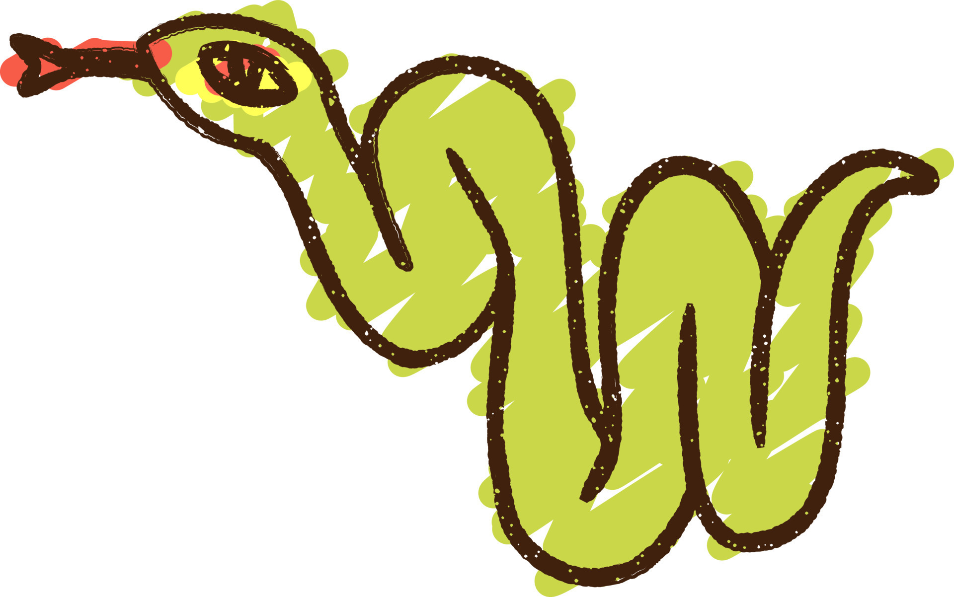 Snake Chalk Drawing 9708156 Vector Art at Vecteezy