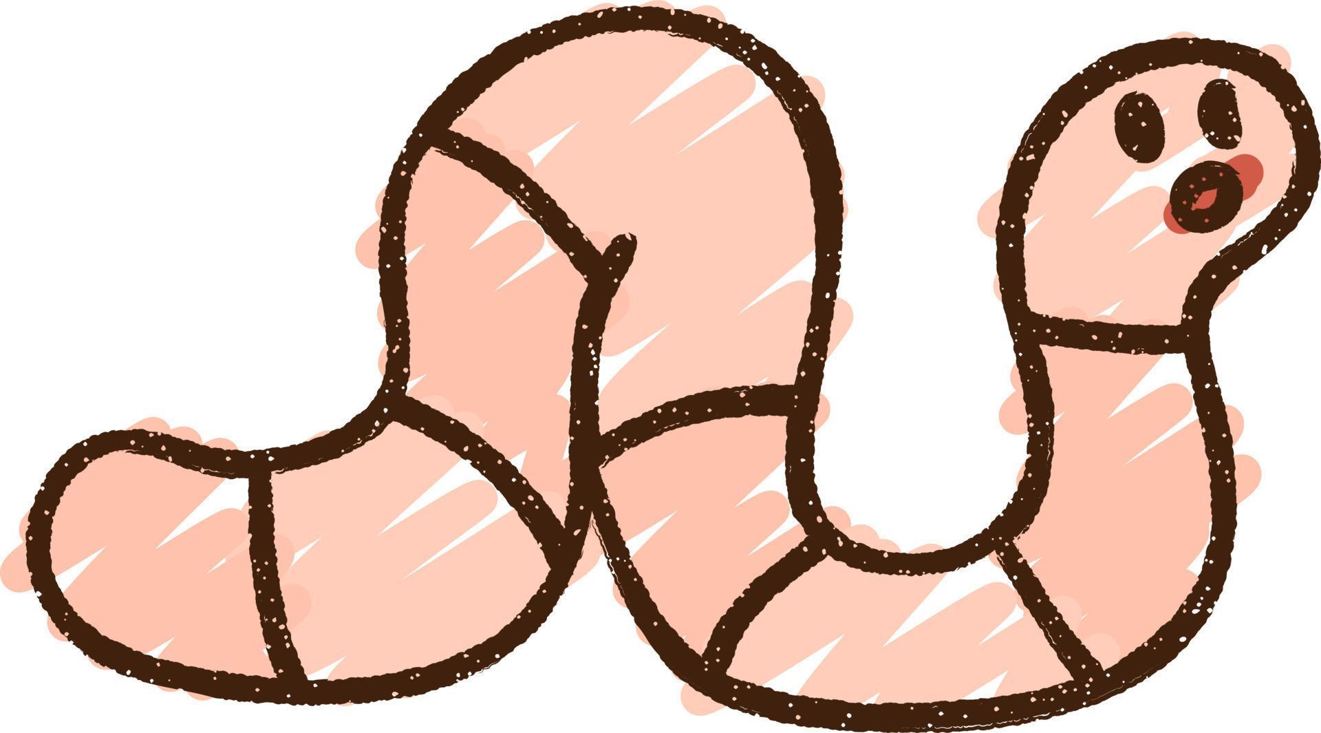 Worm Chalk Drawing 9708157 Vector Art at Vecteezy