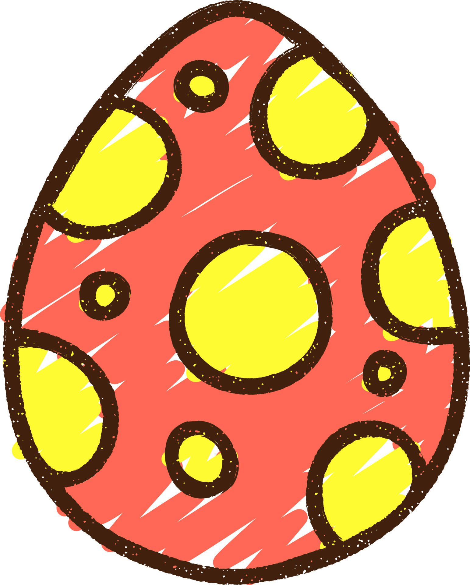 Easter Egg Chalk Drawing 9708206 Vector Art at Vecteezy