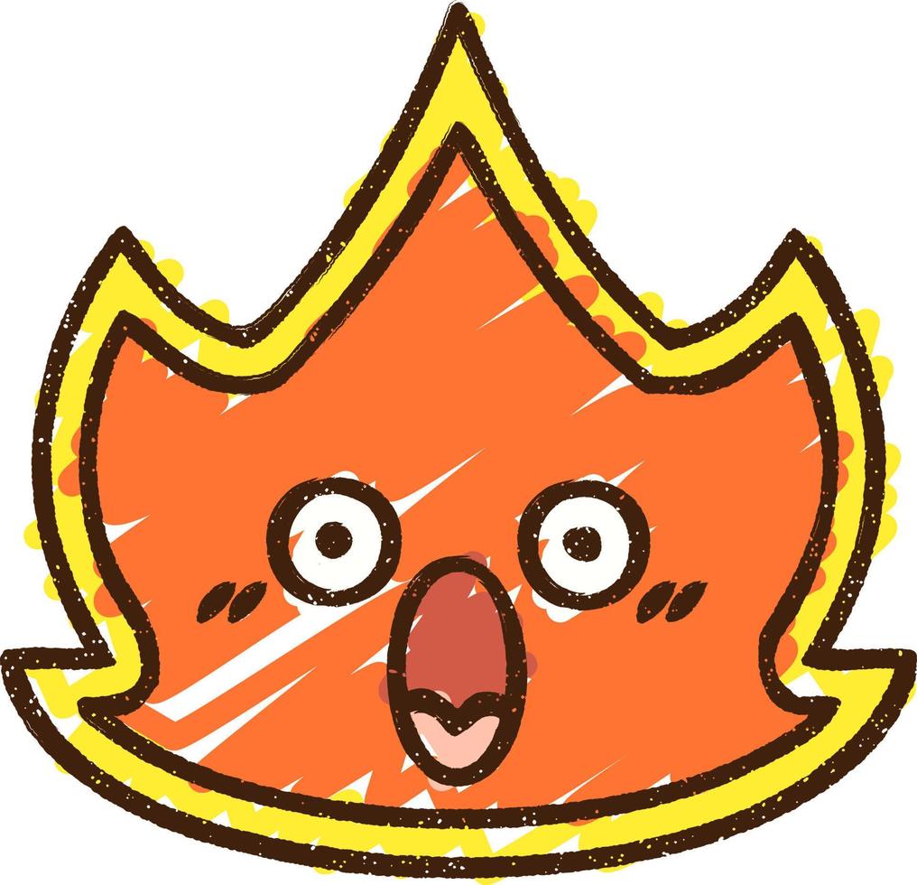 Flame Chalk Drawing 9708324 Vector Art at Vecteezy