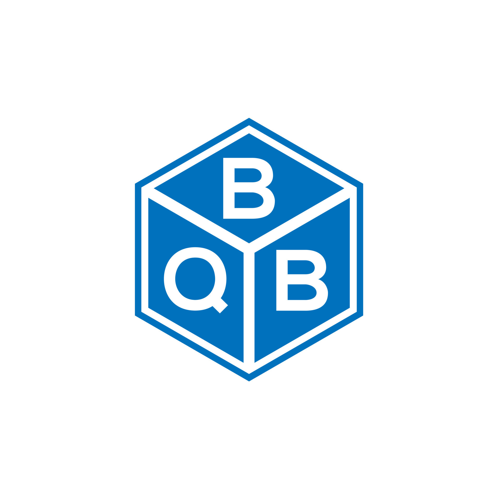 diseño de logotipo de letra bqb sobre fondo negro. concepto de logotipo de letra de iniciales ...
