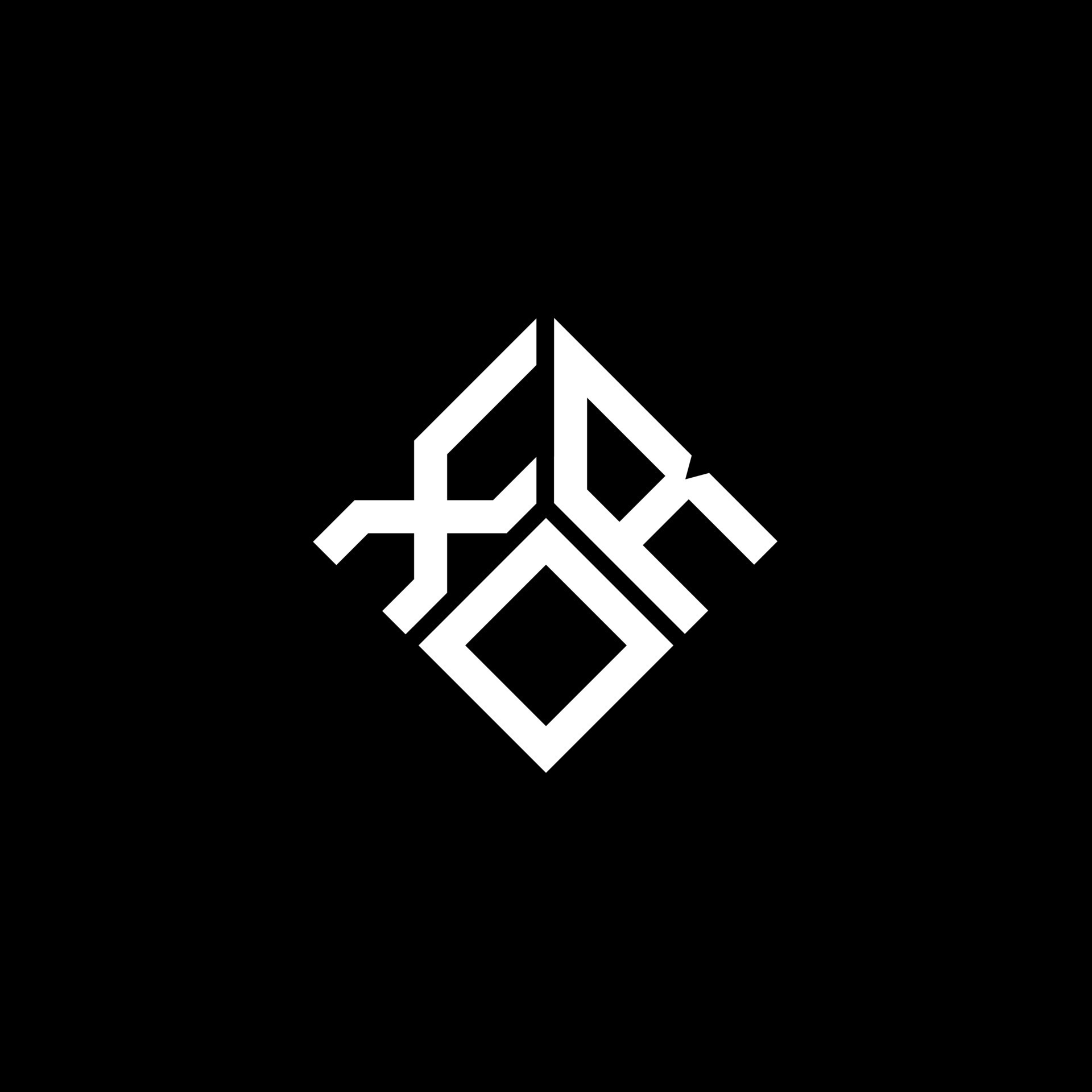 Xor Letter Logo Design On Black Background Xor Creative Initials