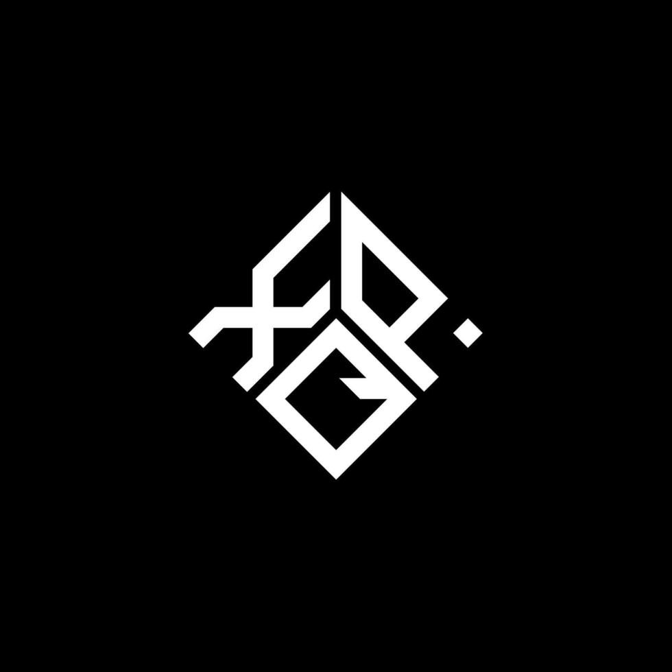 diseño de logotipo de letra xqp sobre fondo negro. concepto de logotipo de letra de iniciales ...